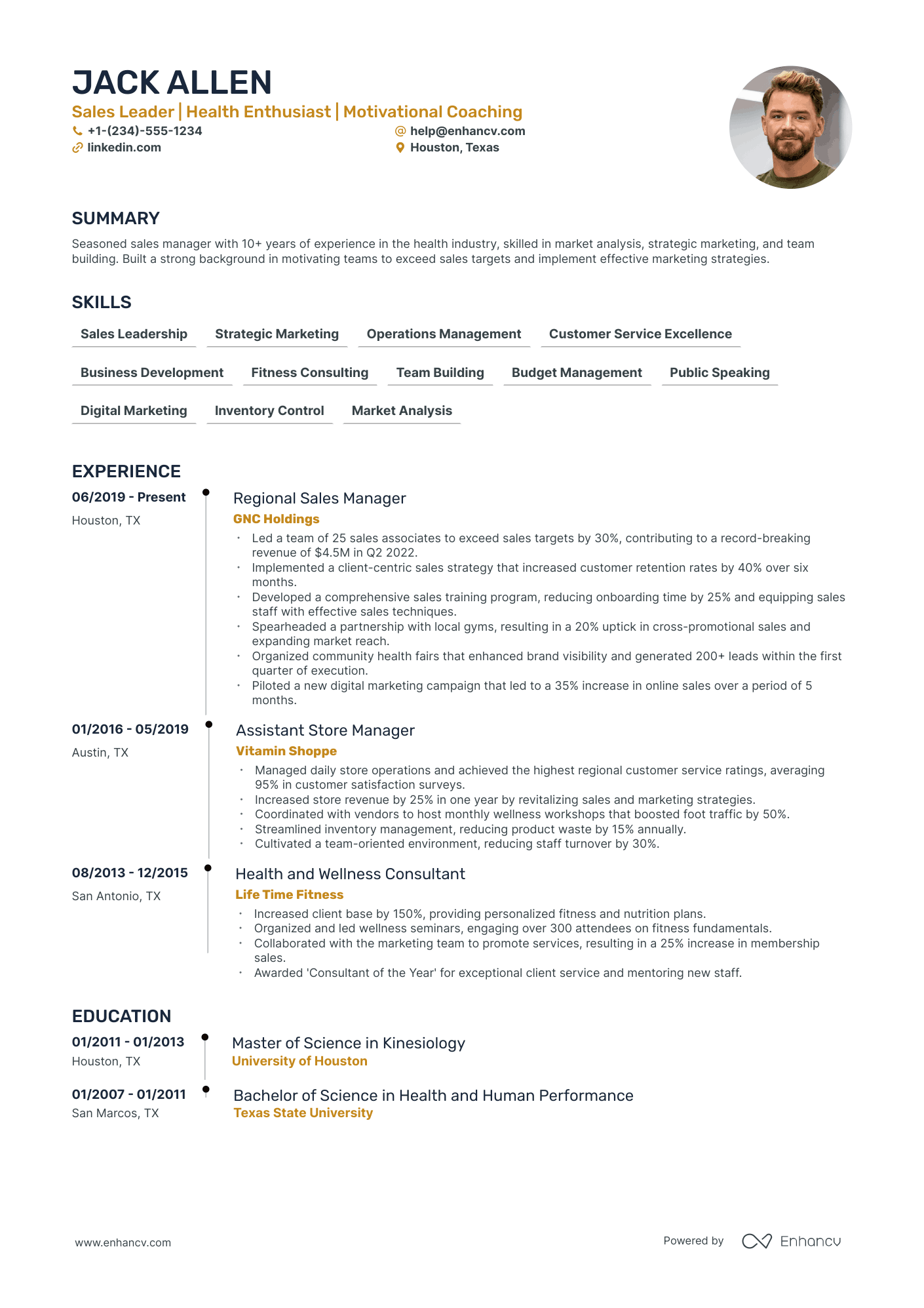 5 Fitness General Manager Resume Examples & Guide for 2024
