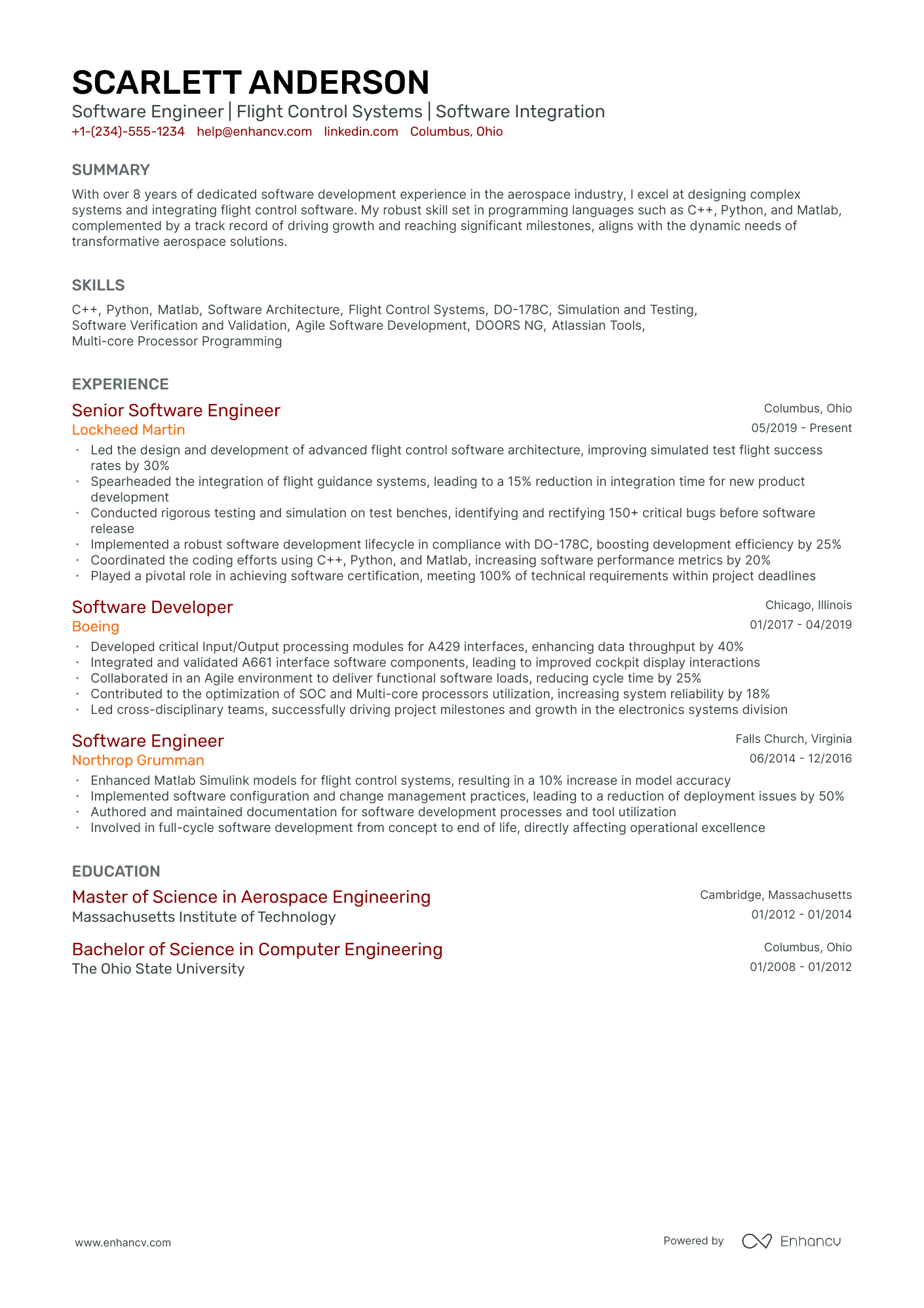 5 Embedded Software Engineer Resume Examples & Guide for 2024