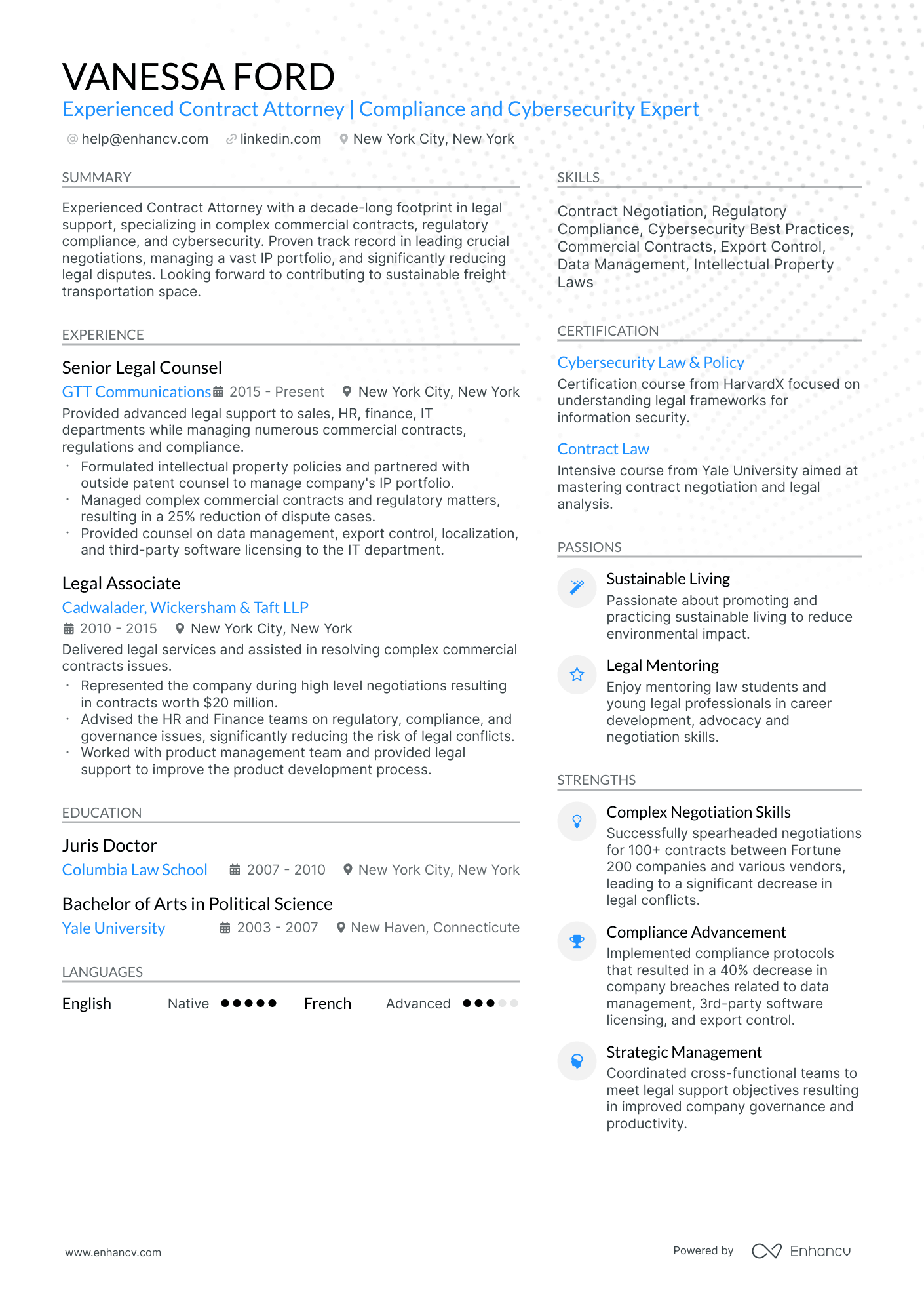 10 Contract Attorney Resume Examples, Templates & Guide for 2026