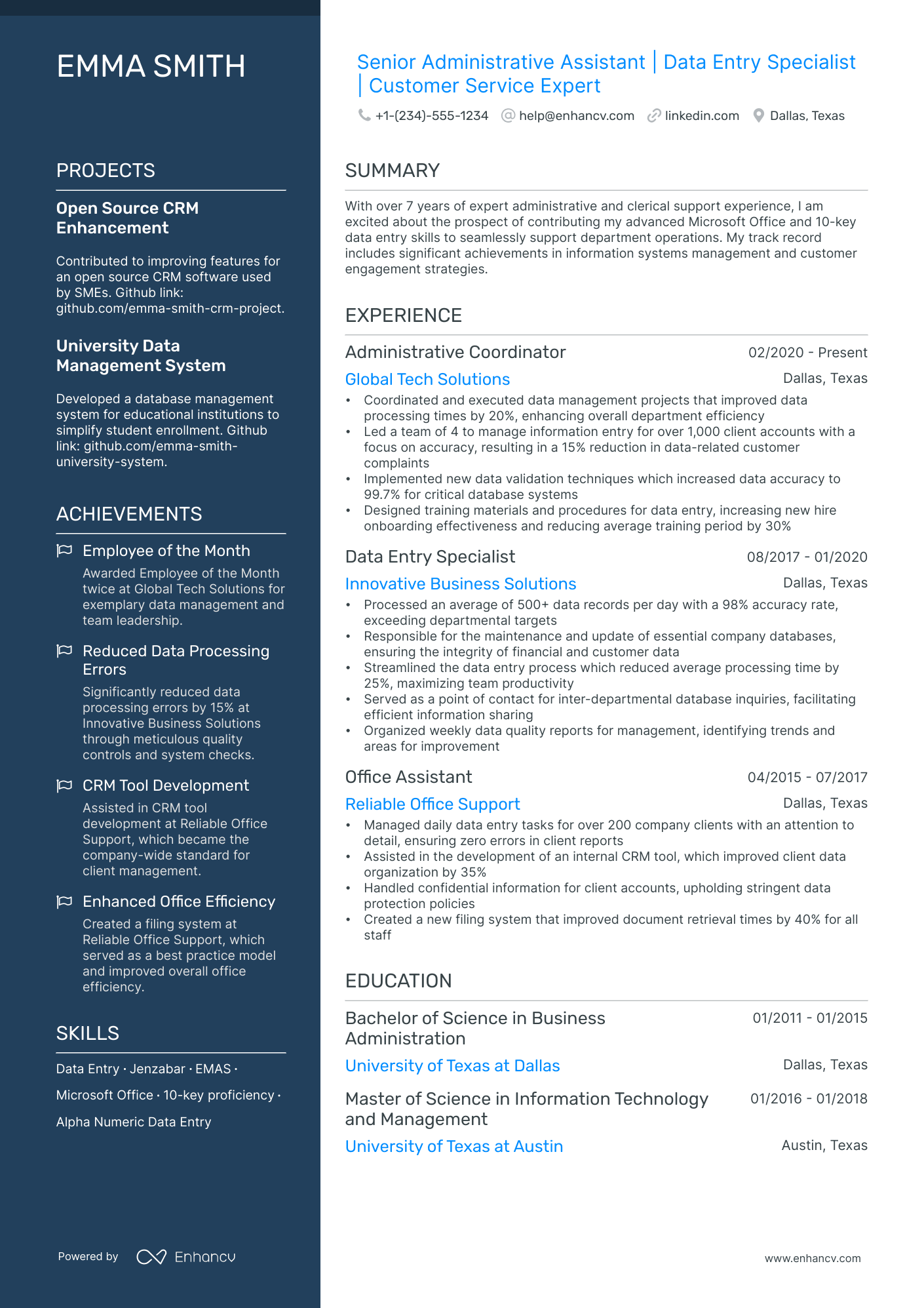 5 Data Entry Clerk Resume Examples & Guide for 2024
