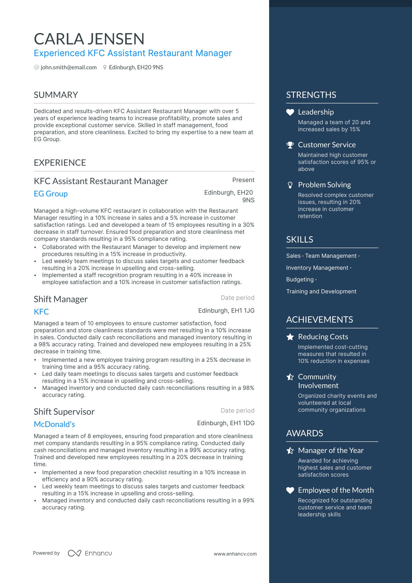 8 Store Manager Resume Examples & Guide for 2024