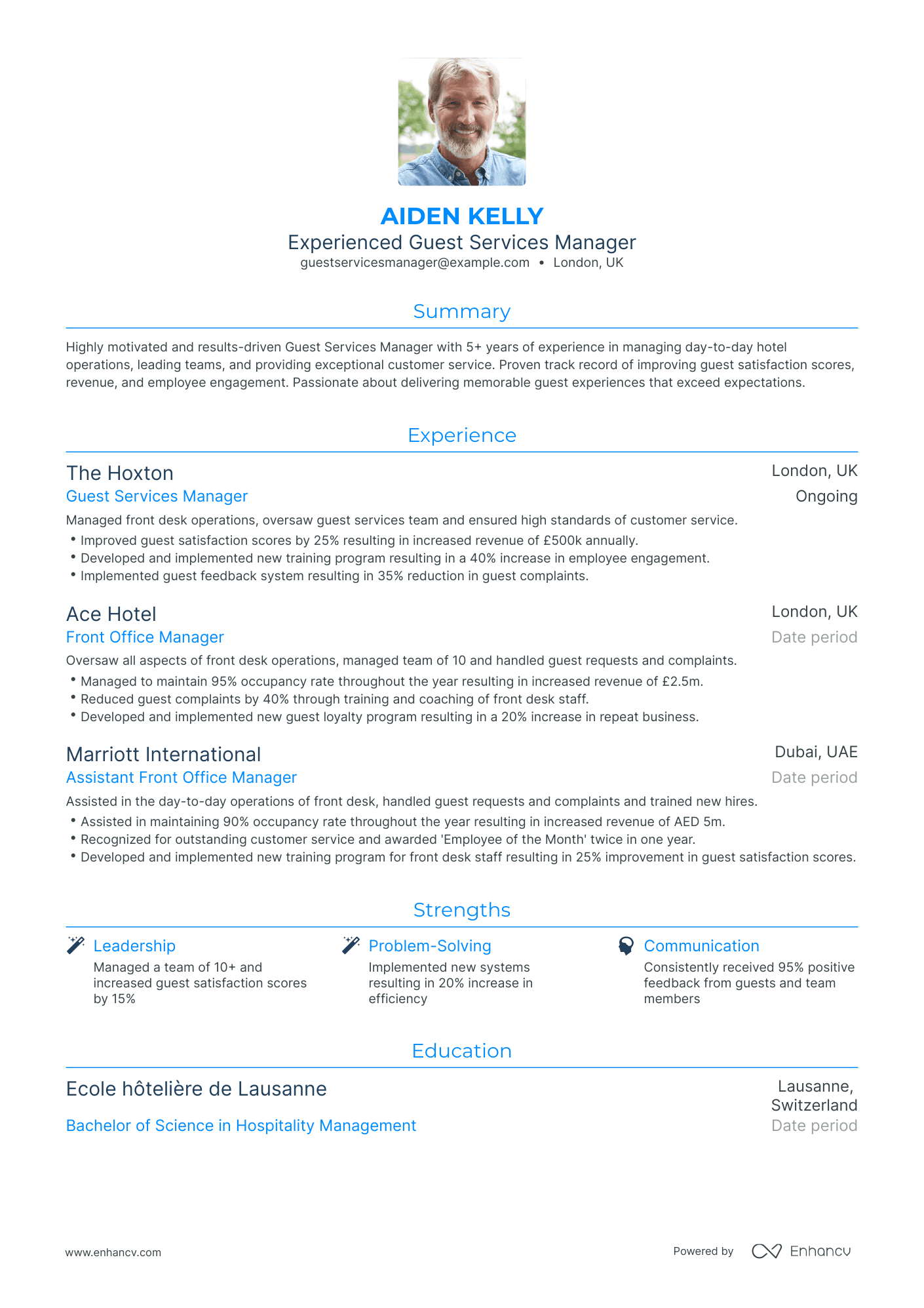 5 Guest Services Manager Resume Examples & Guide for 2023