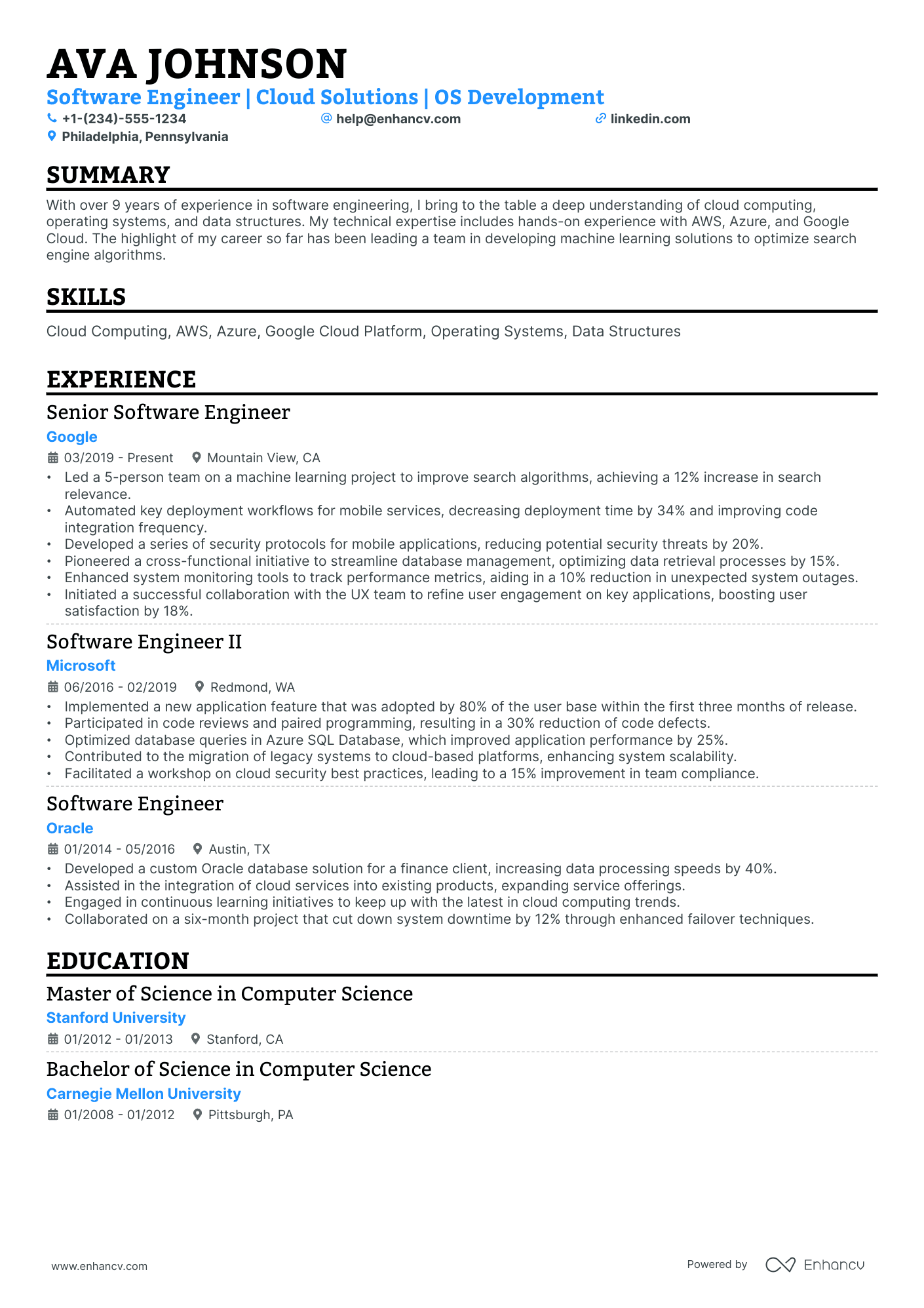 10 Software Engineer Intern Resume Examples & Guide for 2025