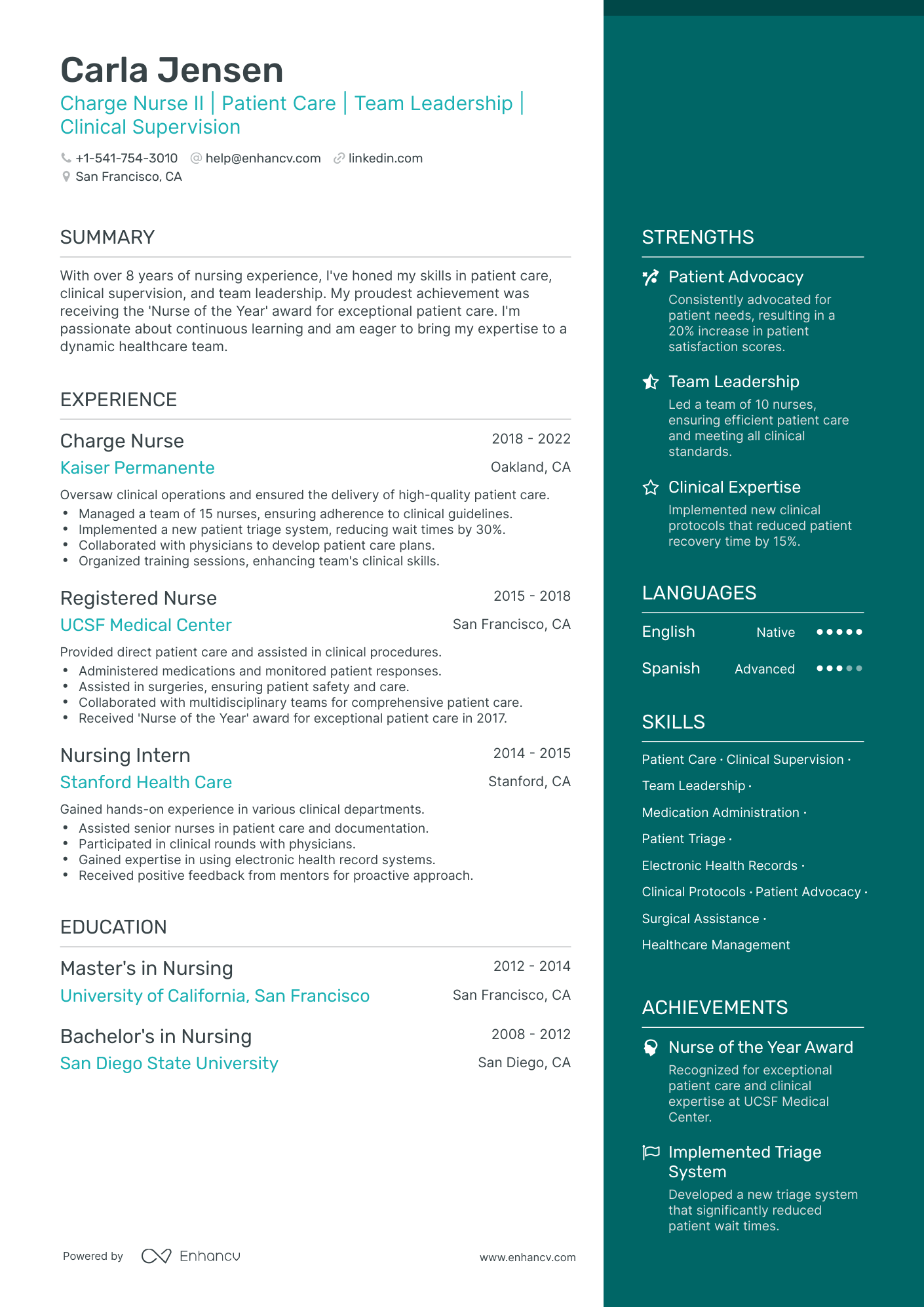 5 Charge Nurse Resume Examples & Guide for 2023