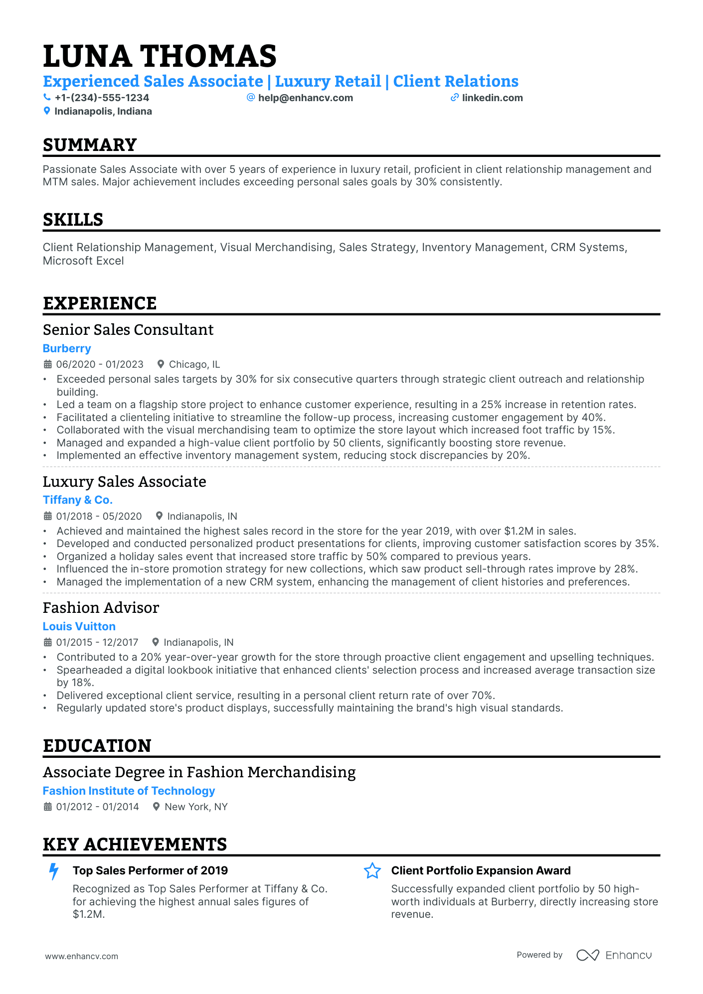 10 Fashion Retail Resume Examples & Guide for 2026