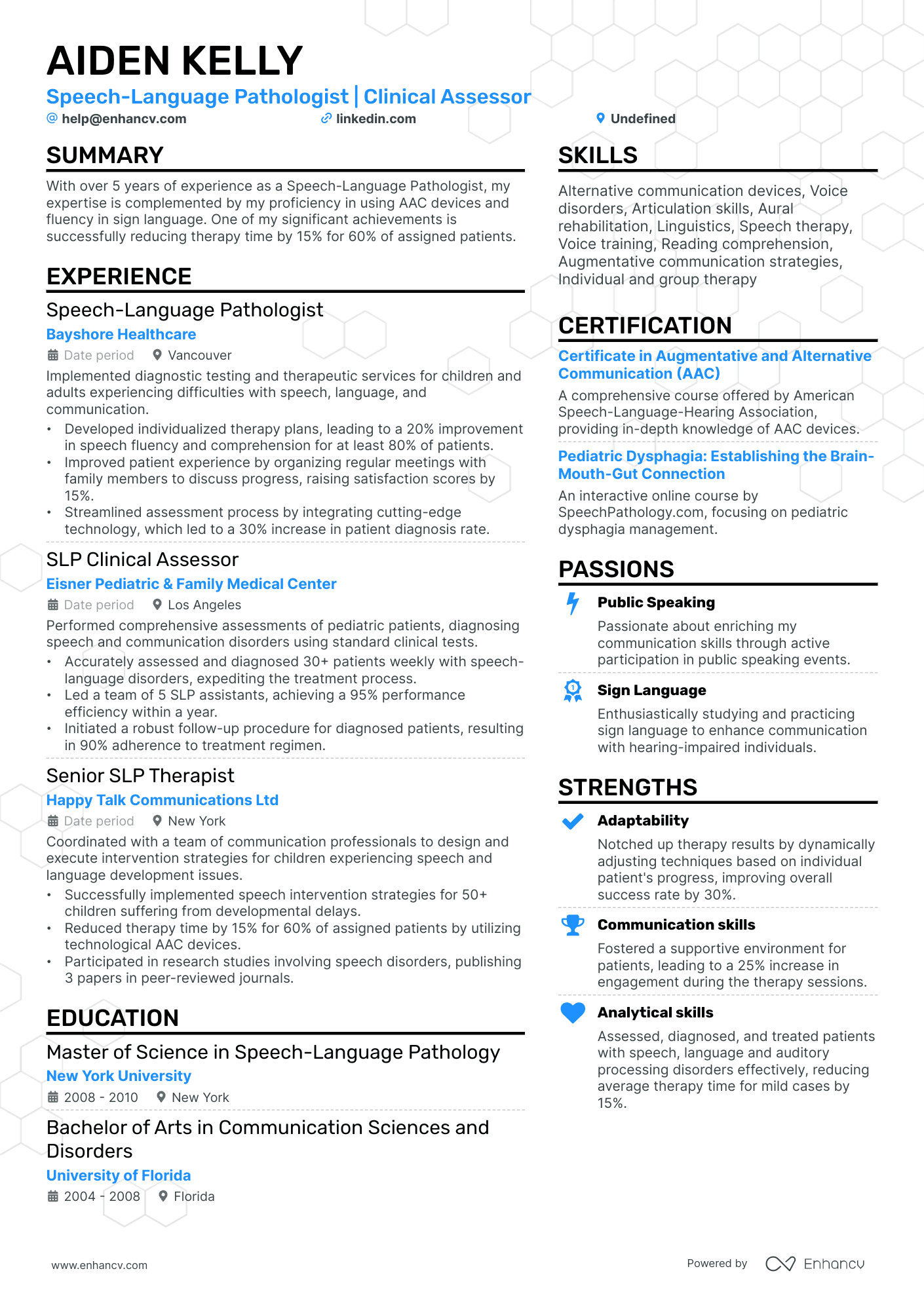 10 SLP Grad School Resume Examples & Guide for 2026