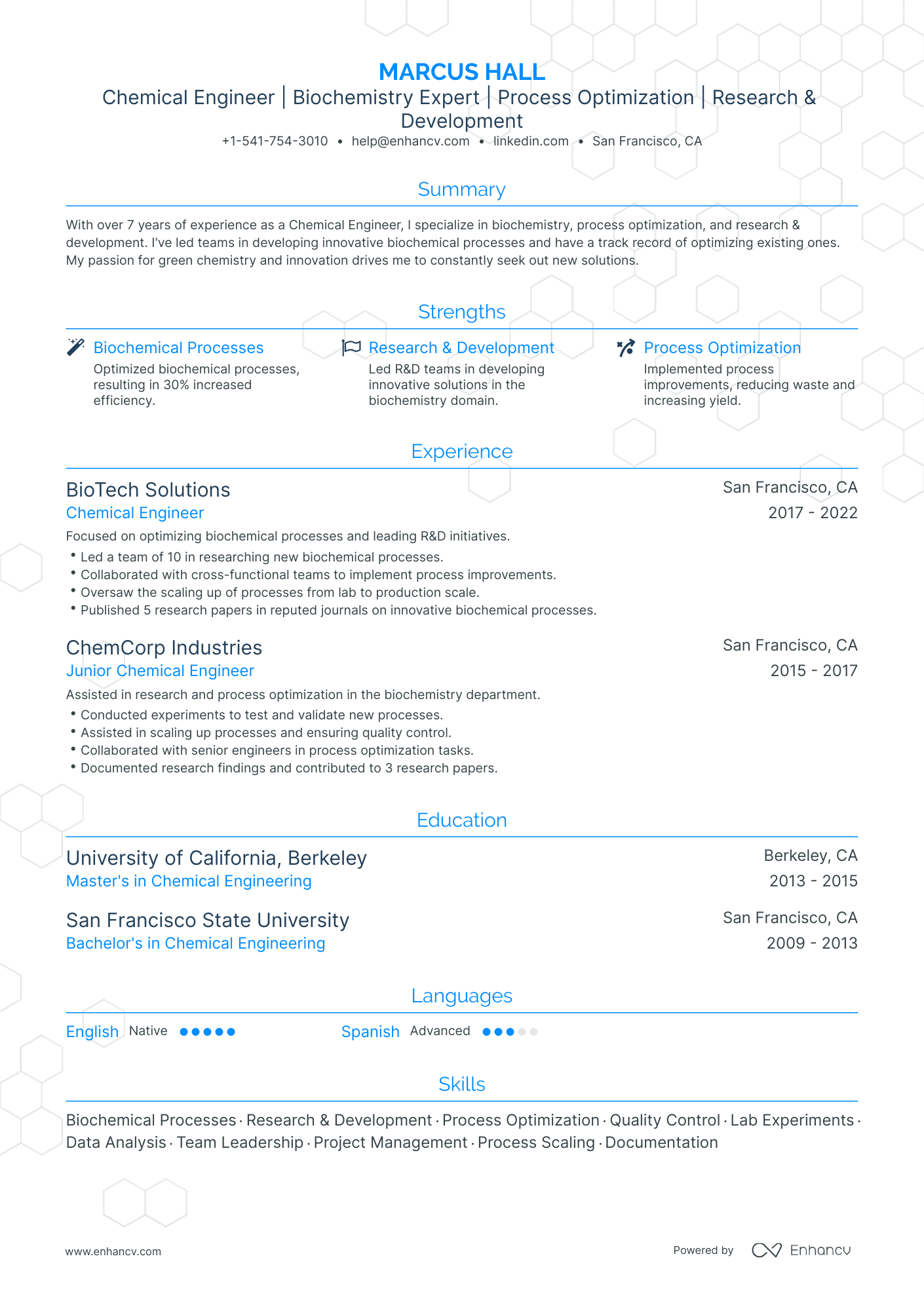5 Chemical Engineer Resume Examples & Guide for 2024