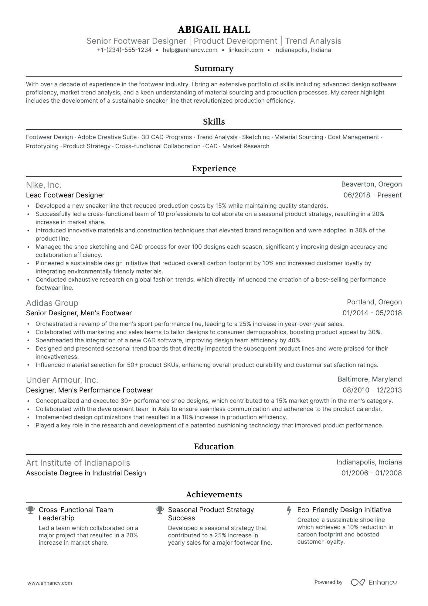 5 Footwear Designer Resume Examples & Guide for 2024