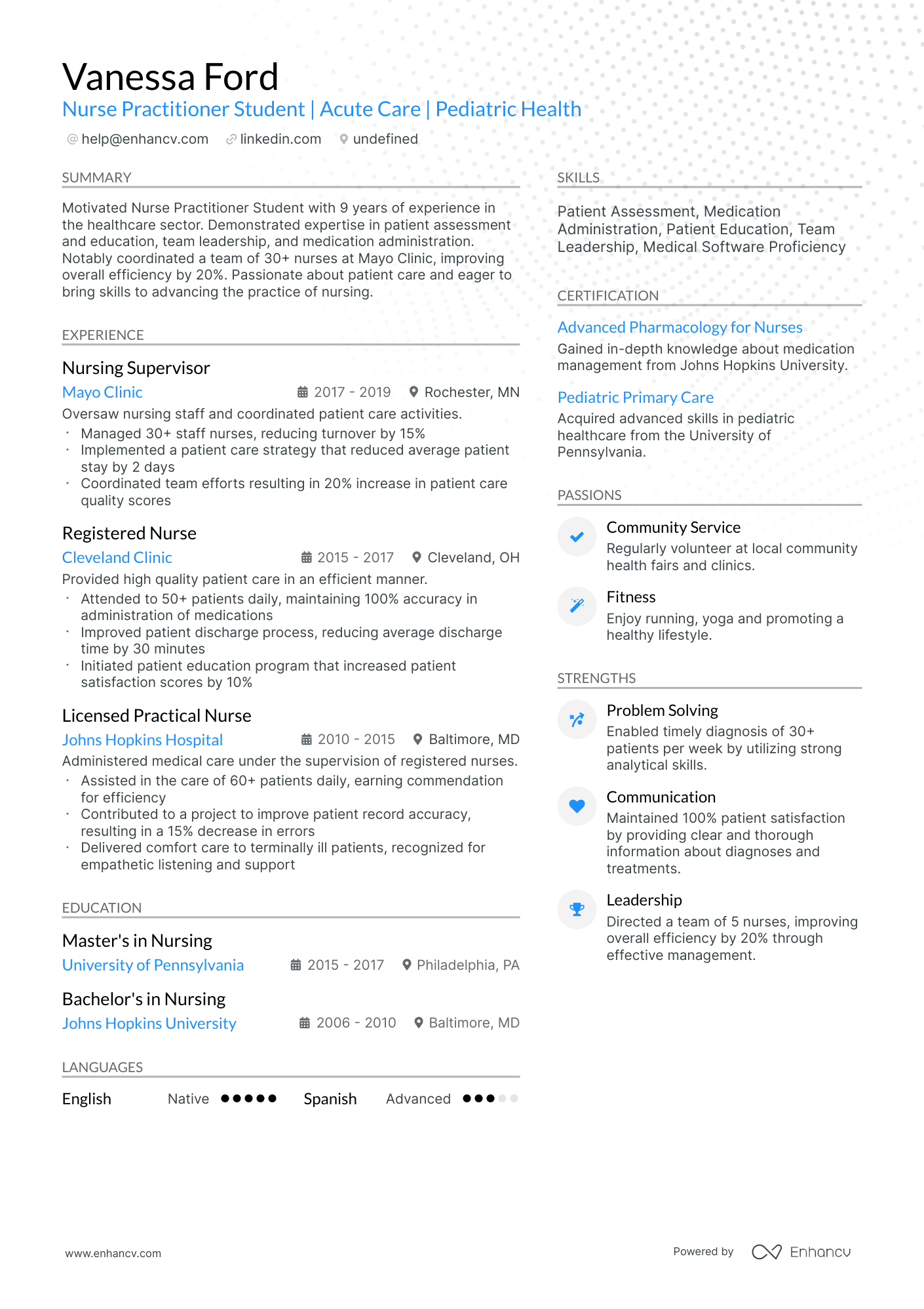 10 Nurse Practitioner Student Resume Examples & Guide for 2026