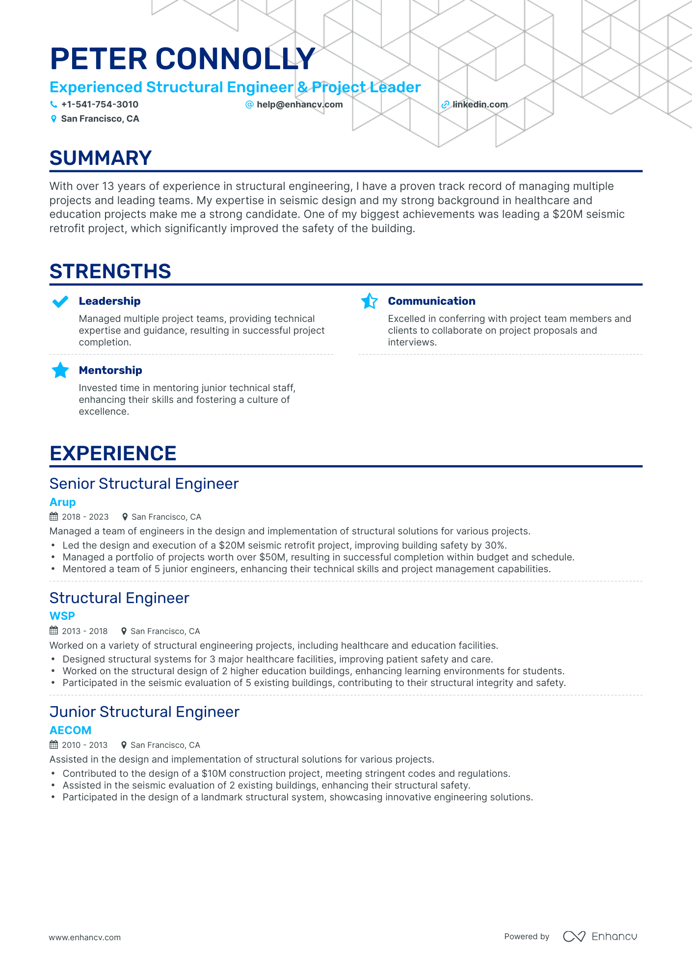 5 Structural Engineer Resume Examples & Guide for 2024