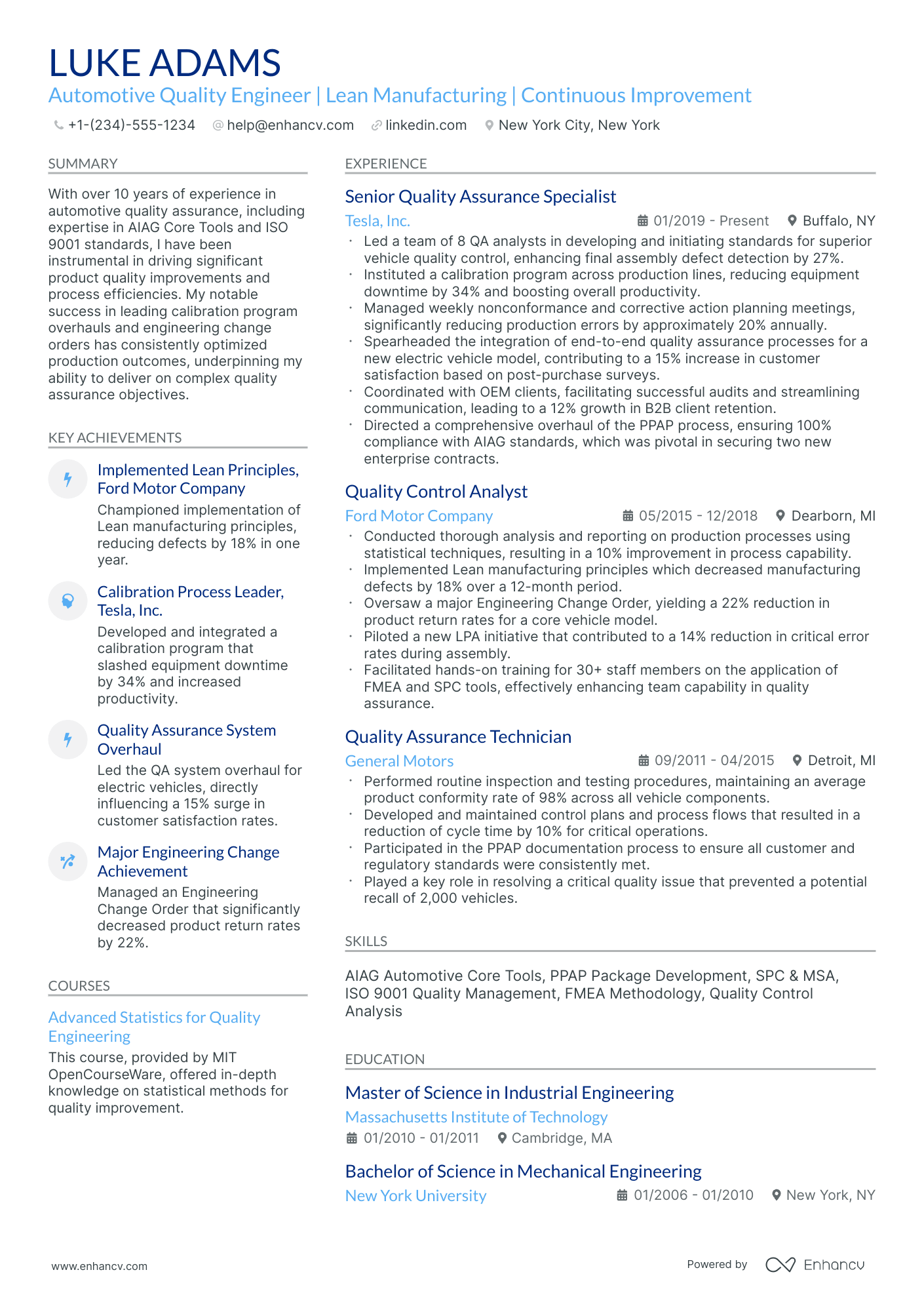 10 Automotive Engineering Resume Examples & Guide for 2026