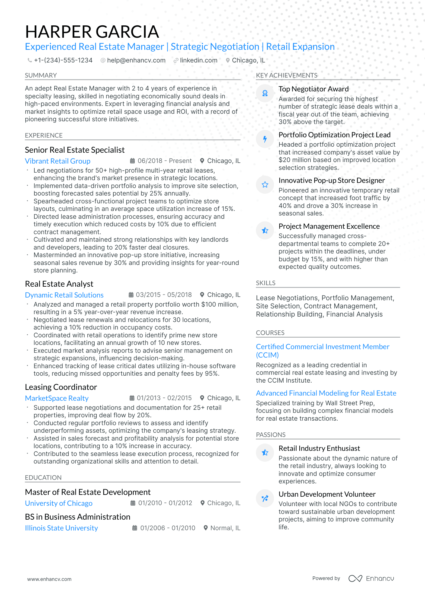 10 Real Estate Manager Resume Examples & Guide for 2026