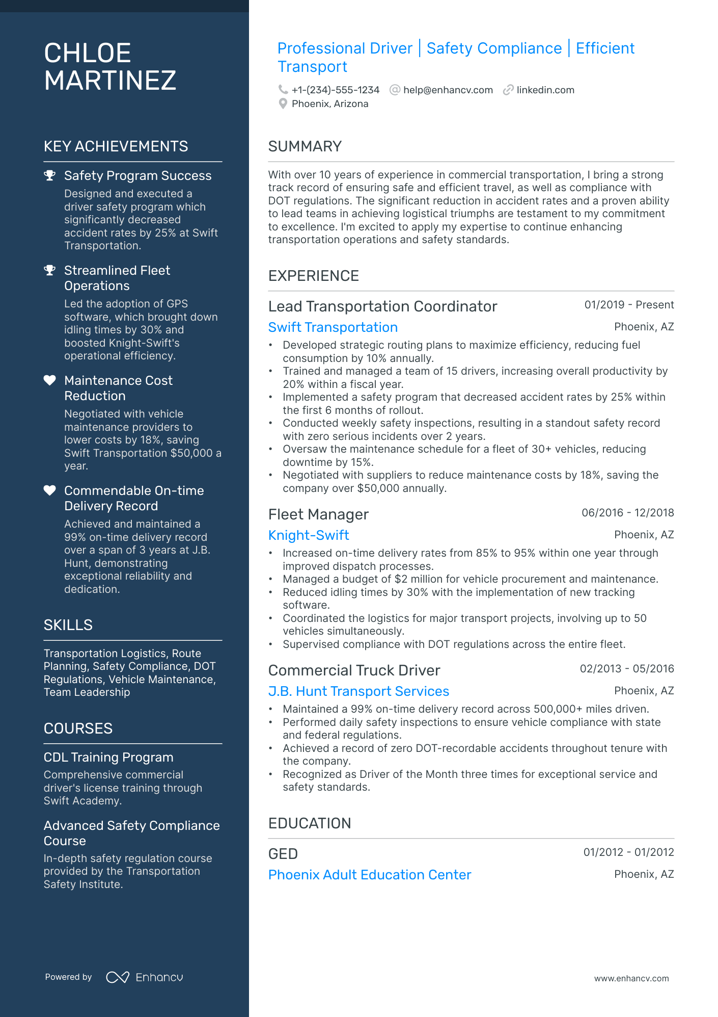 10 School Bus Driver Resume Examples & Guide for 2026