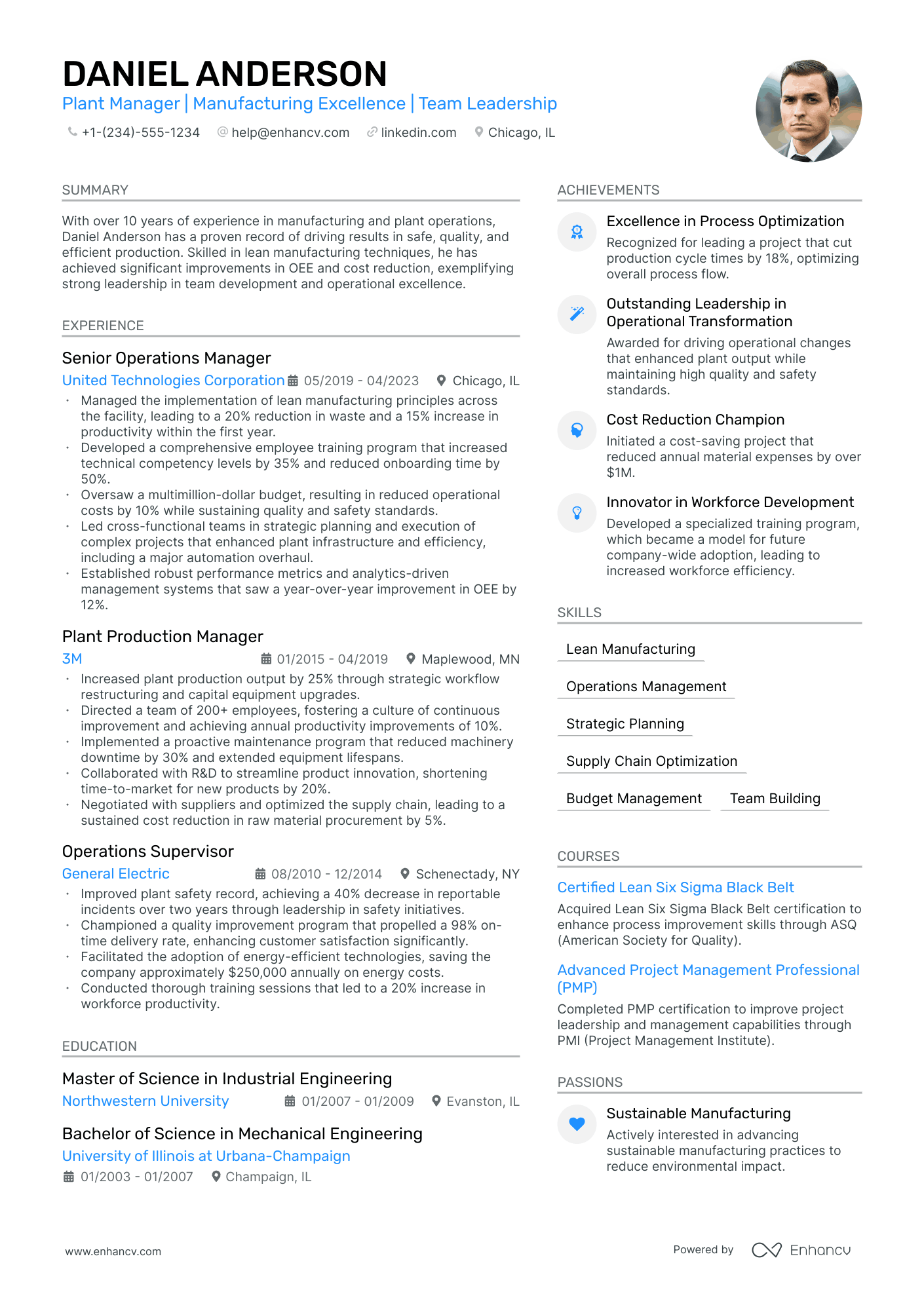 5 Plant Manager Resume Examples & Guide for 2024
