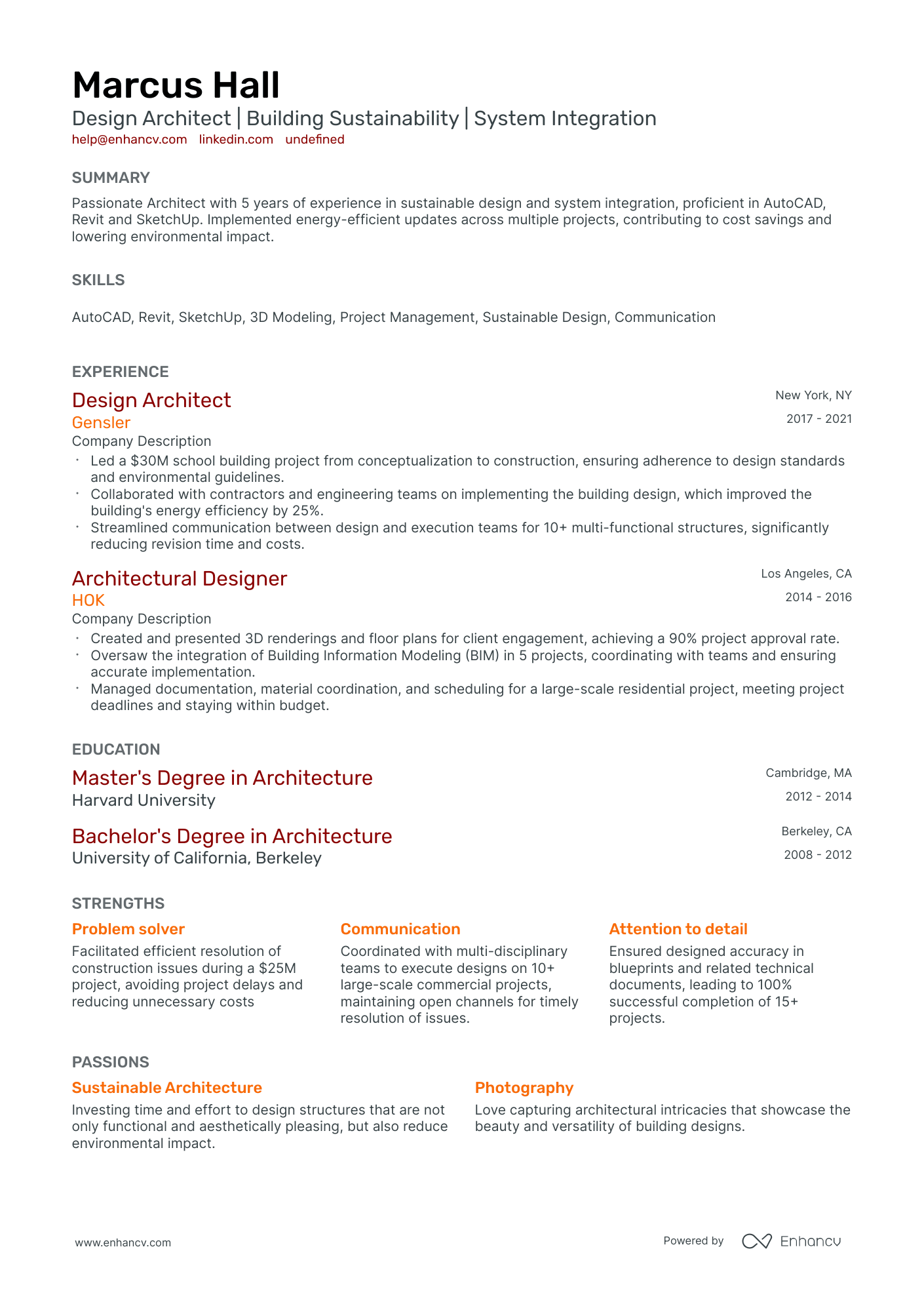10 Architecture Intern Resume Examples & Guide for 2026