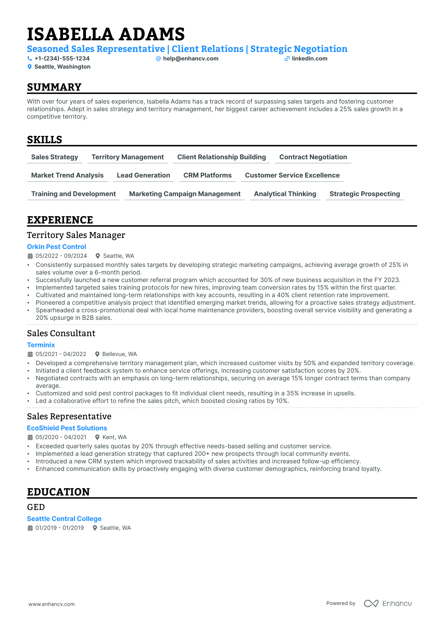 5 Door to Door Sales Resume Examples & Guide for 2024