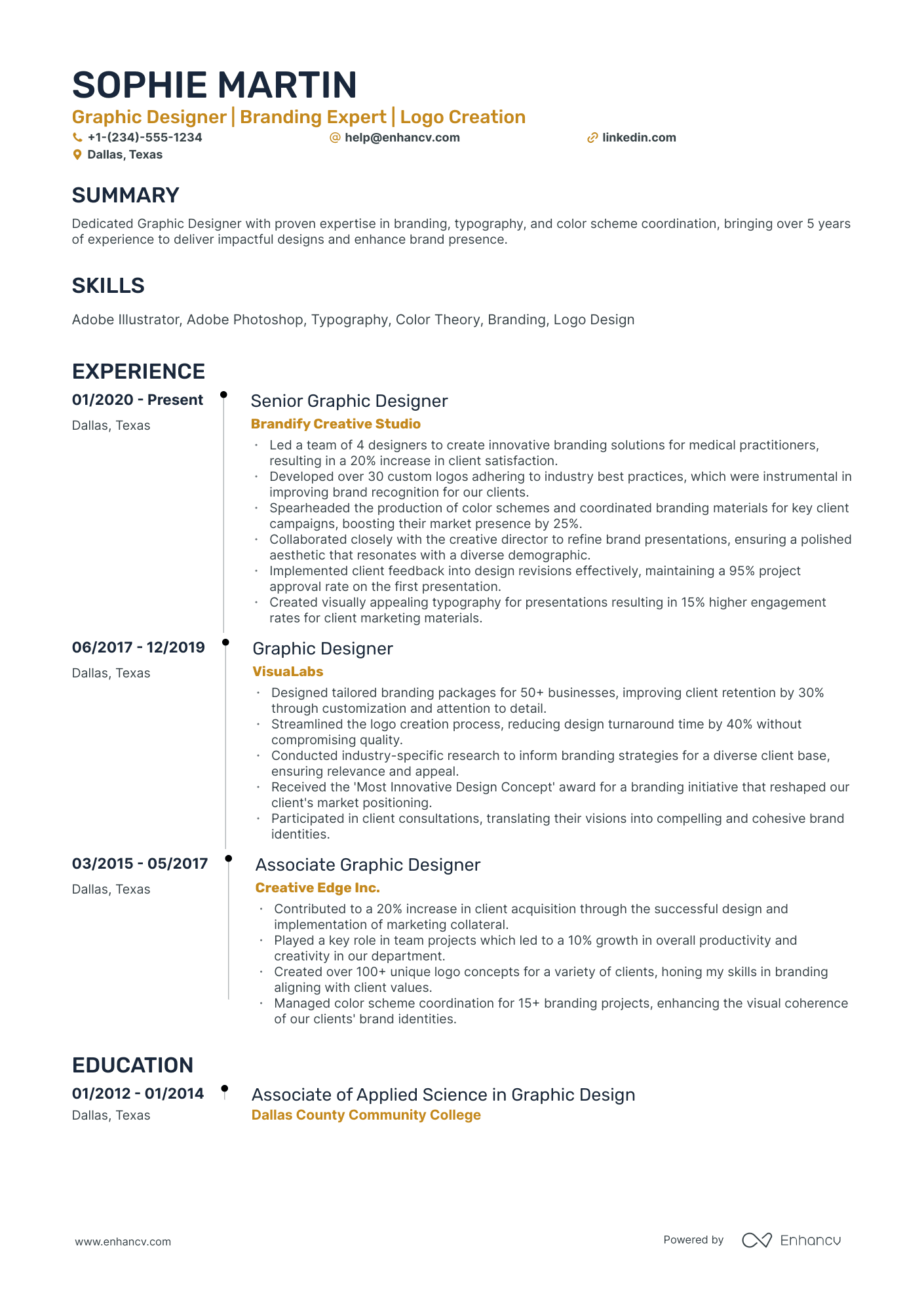 10 Logo Designer Resume Examples & Guide for 2026