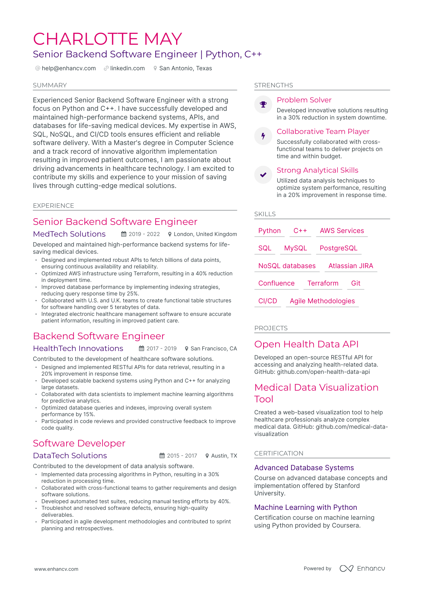 5 Senior Data Engineer Resume Examples & Guide for 2023
