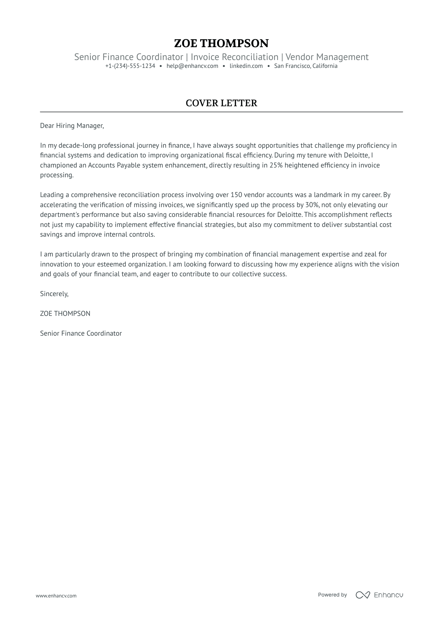 8 Professional Finance Specialist Cover Letter Examples and Template ...