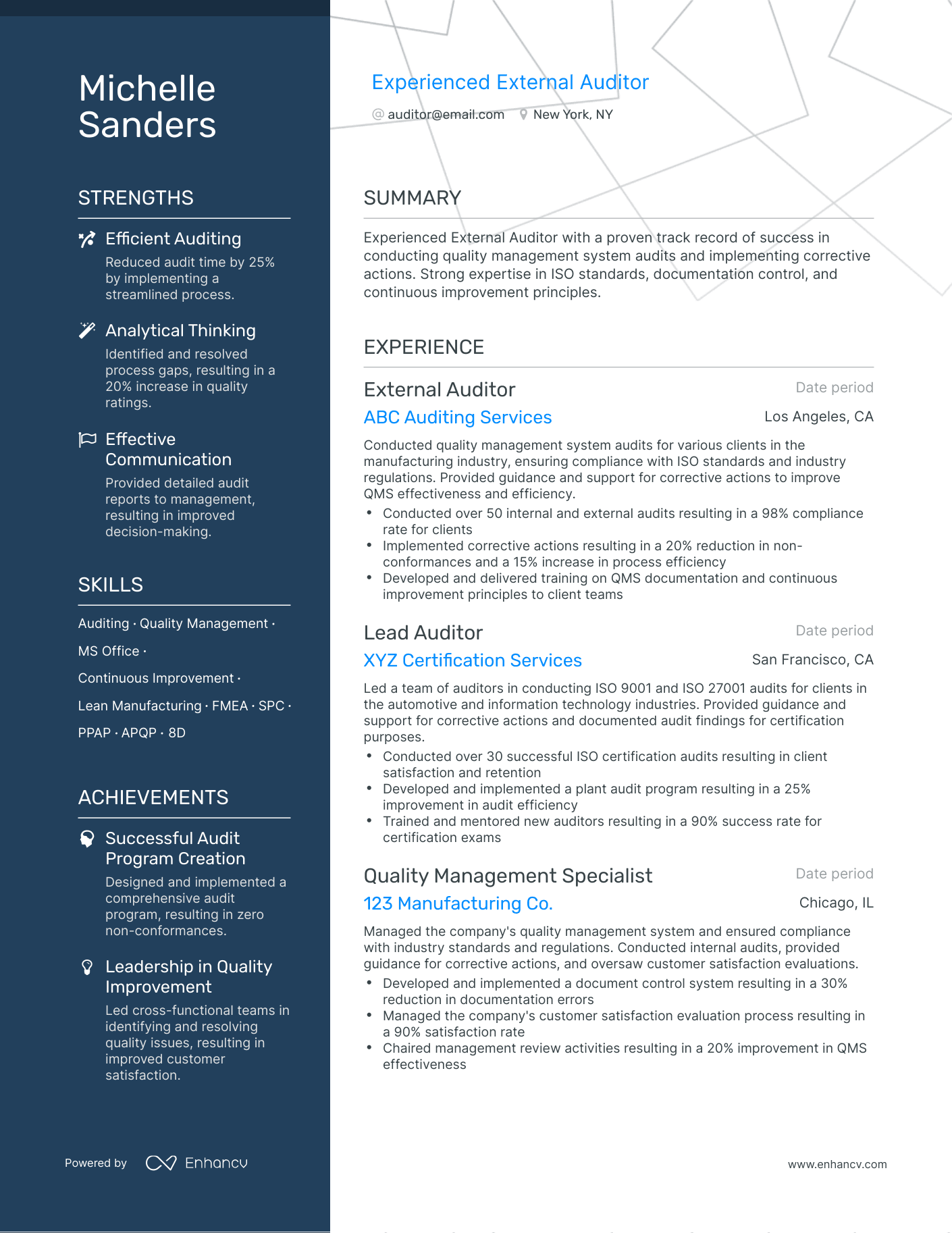 5 External Auditor Resume Examples & Guide for 2023 5 External Auditor Resume Examples & Guide for 2023