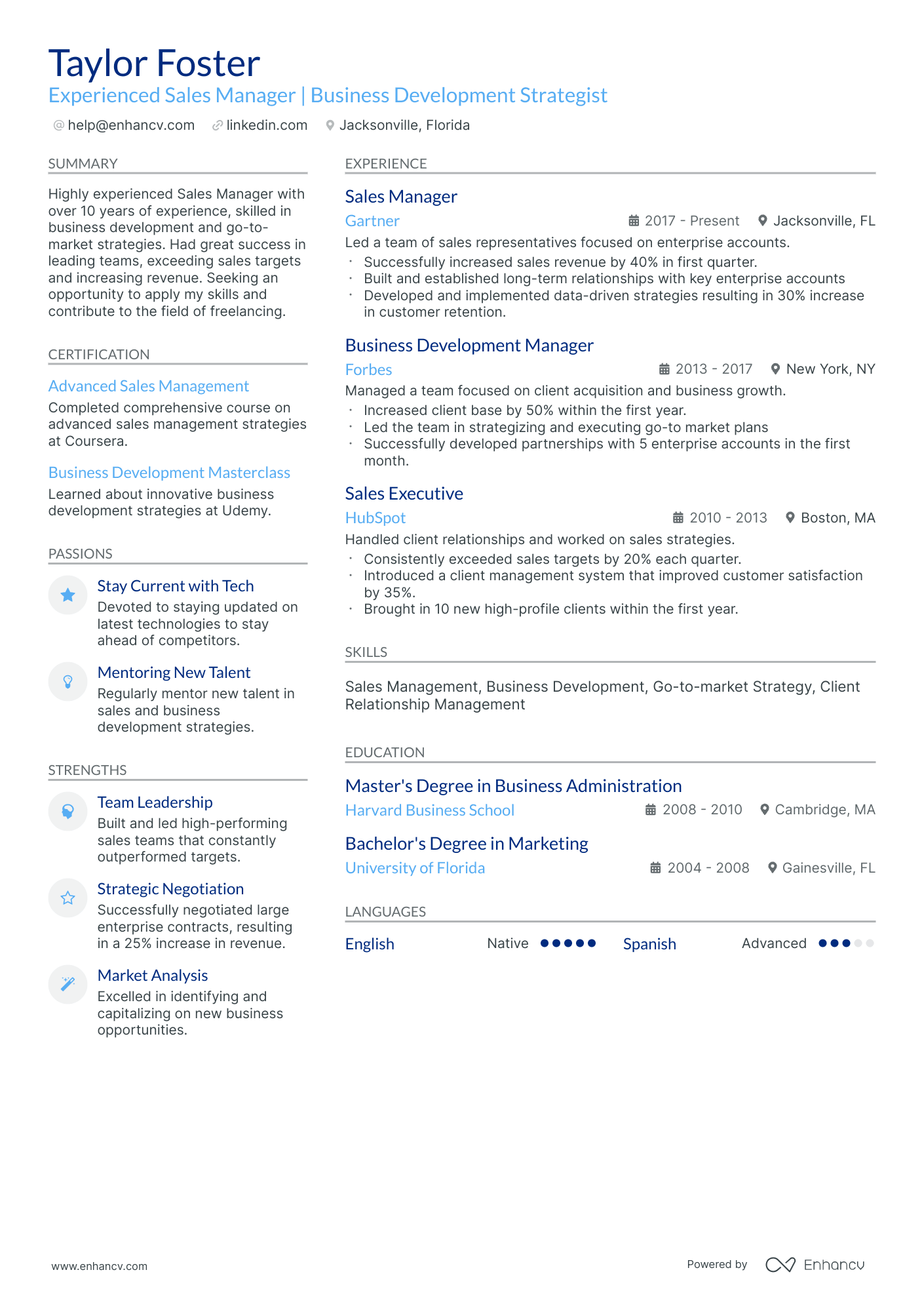 10 Head of Sales Resume Examples & Guide for 2026