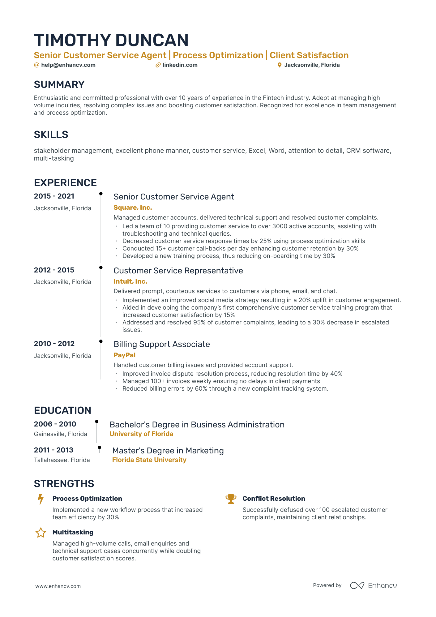 10 Customer Service Agent Resume Examples & Guide for 2025