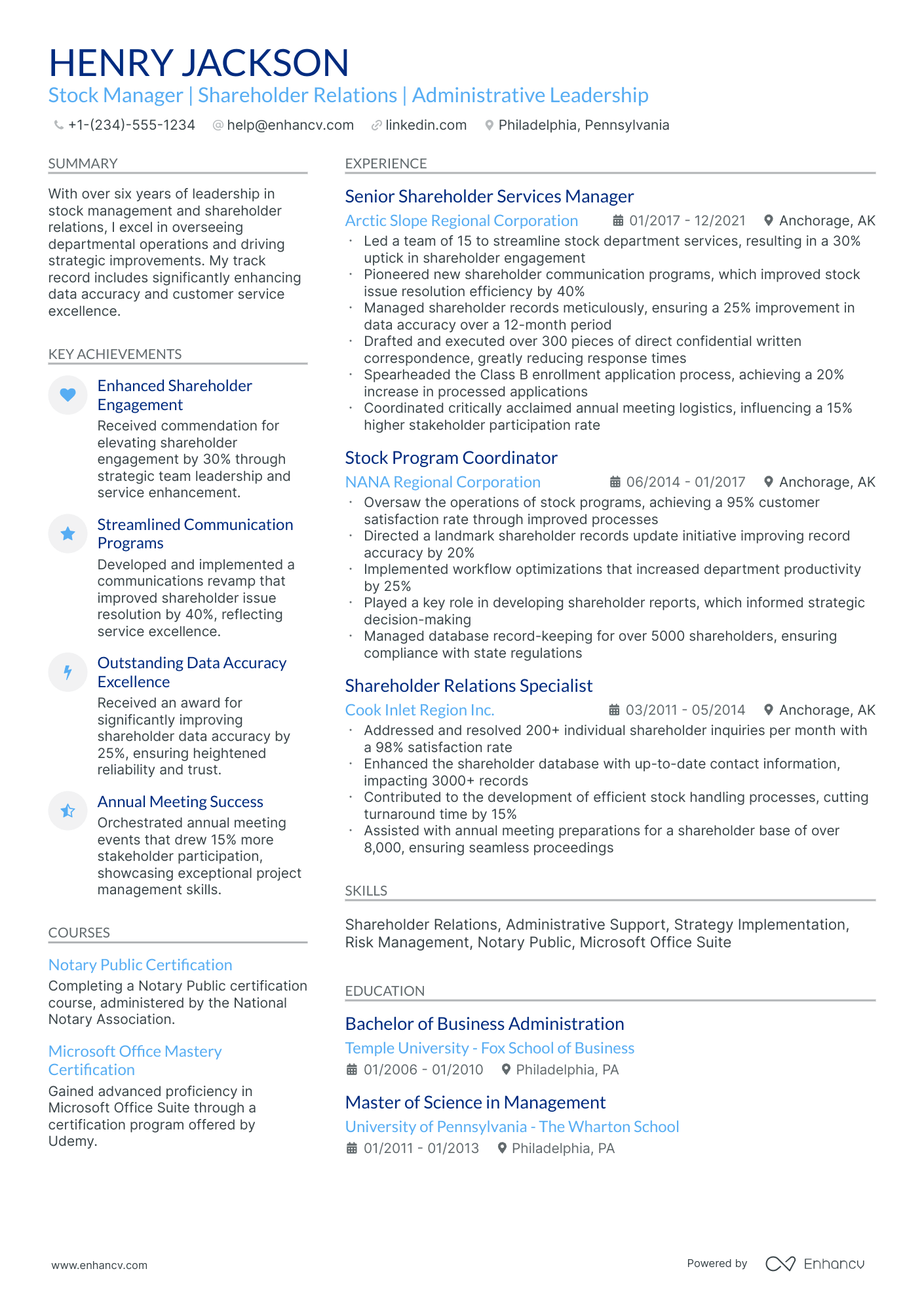 10 Stock Manager Resume Examples & Guide for 2025
