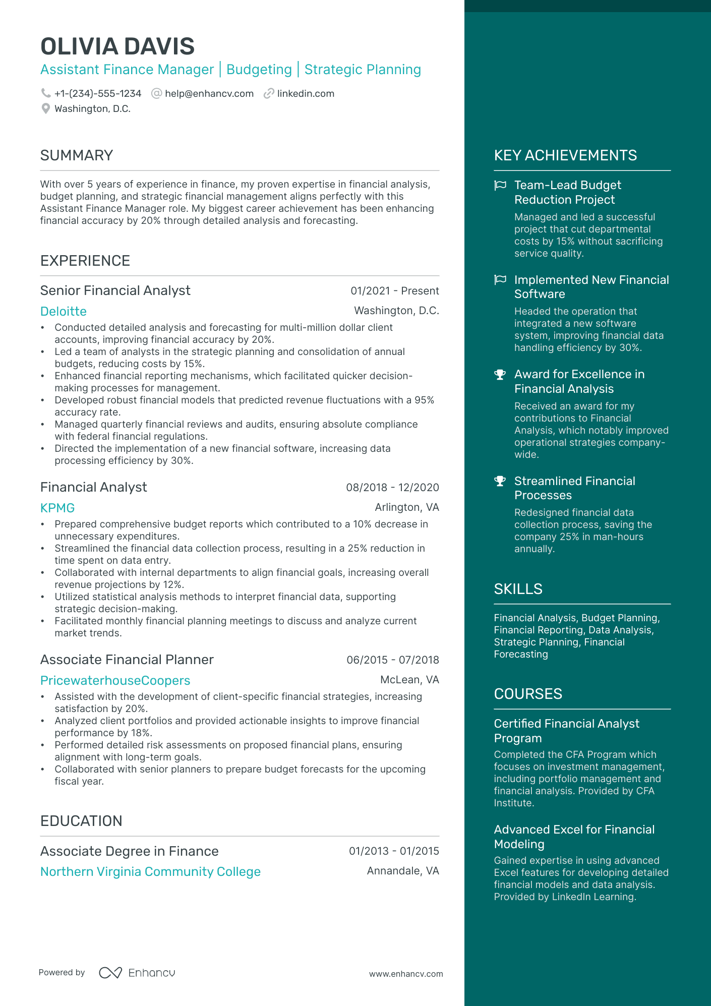 10 Assistant Finance Manager Resume Examples & Guide for 2026