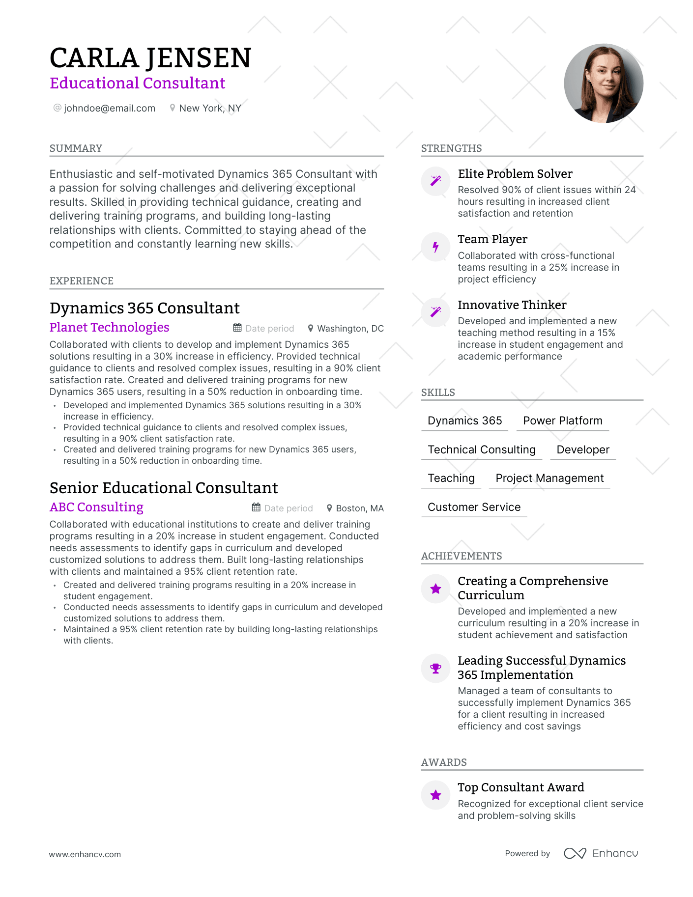 5 Educational Consultant Resume Examples & Guide for 2024