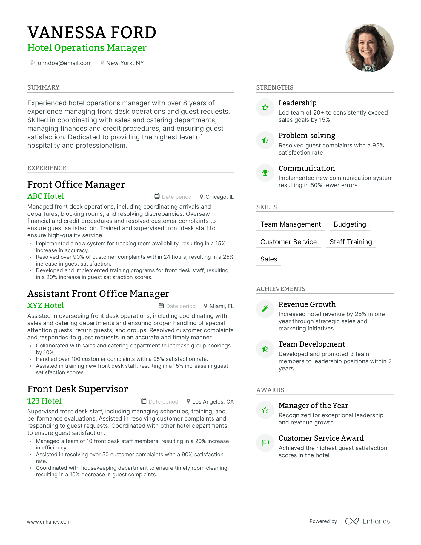 5 Hotel Operations Manager Resume Examples & Guide for 2024