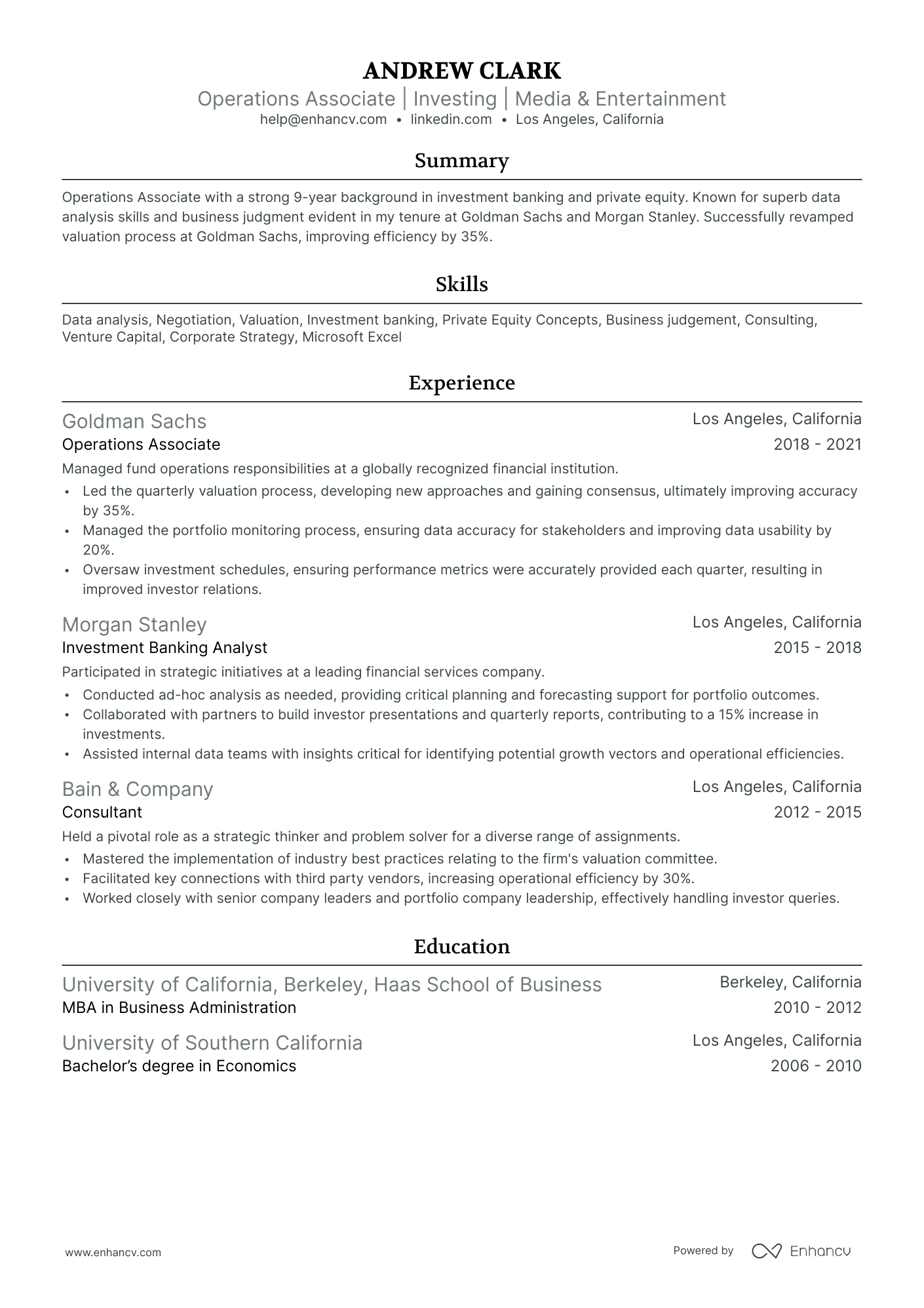 10 Operations Associate Resume Examples & Guide for 2026