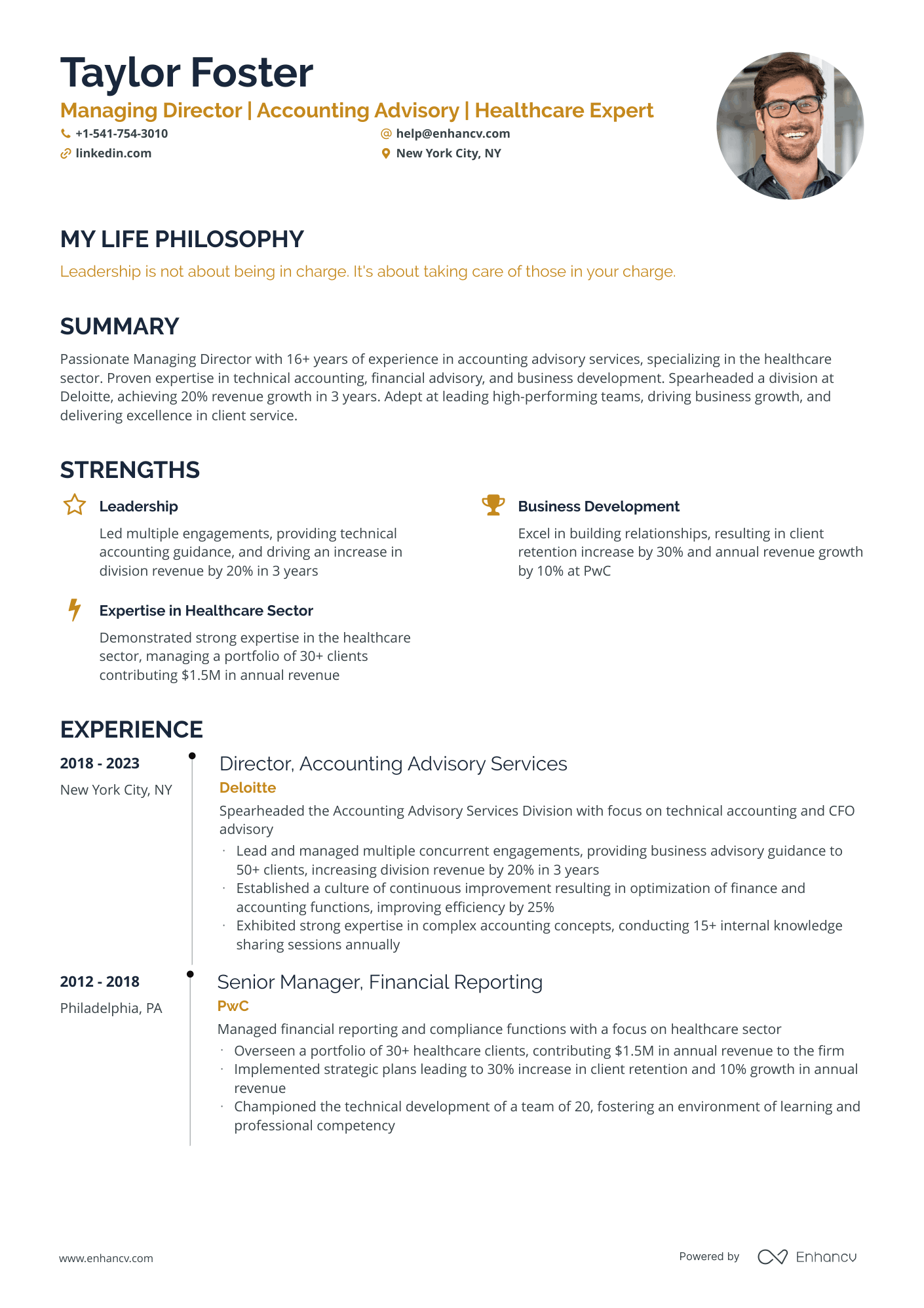 5 Managing Director Resume Examples & Guide for 2024