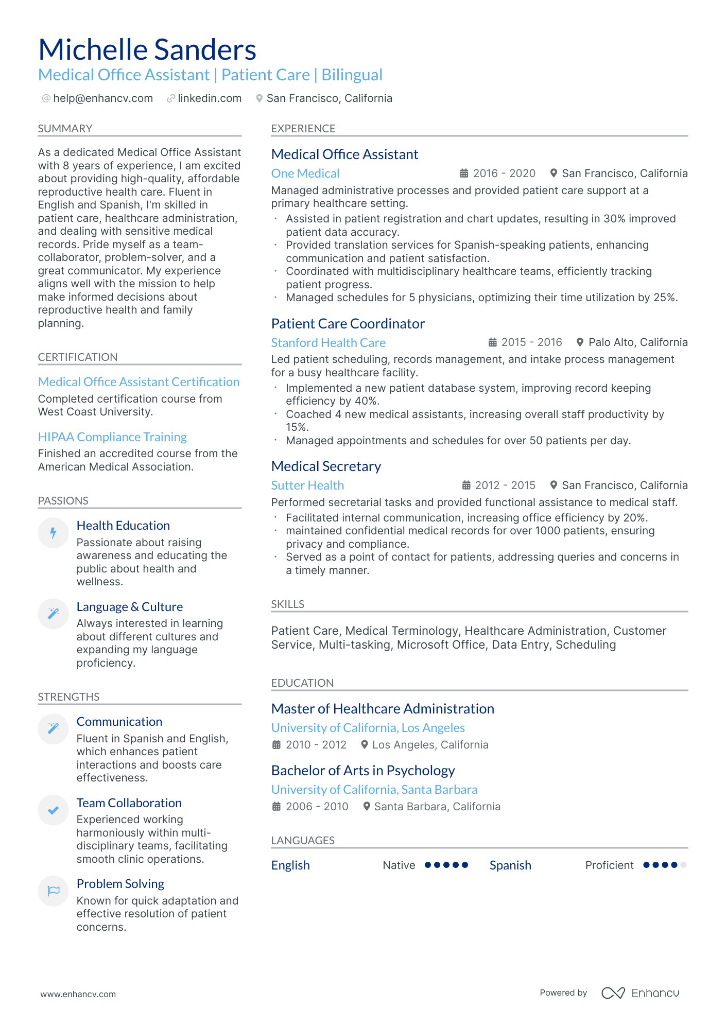 10 Medical Office Assistant Resume Examples & Guide for 2025