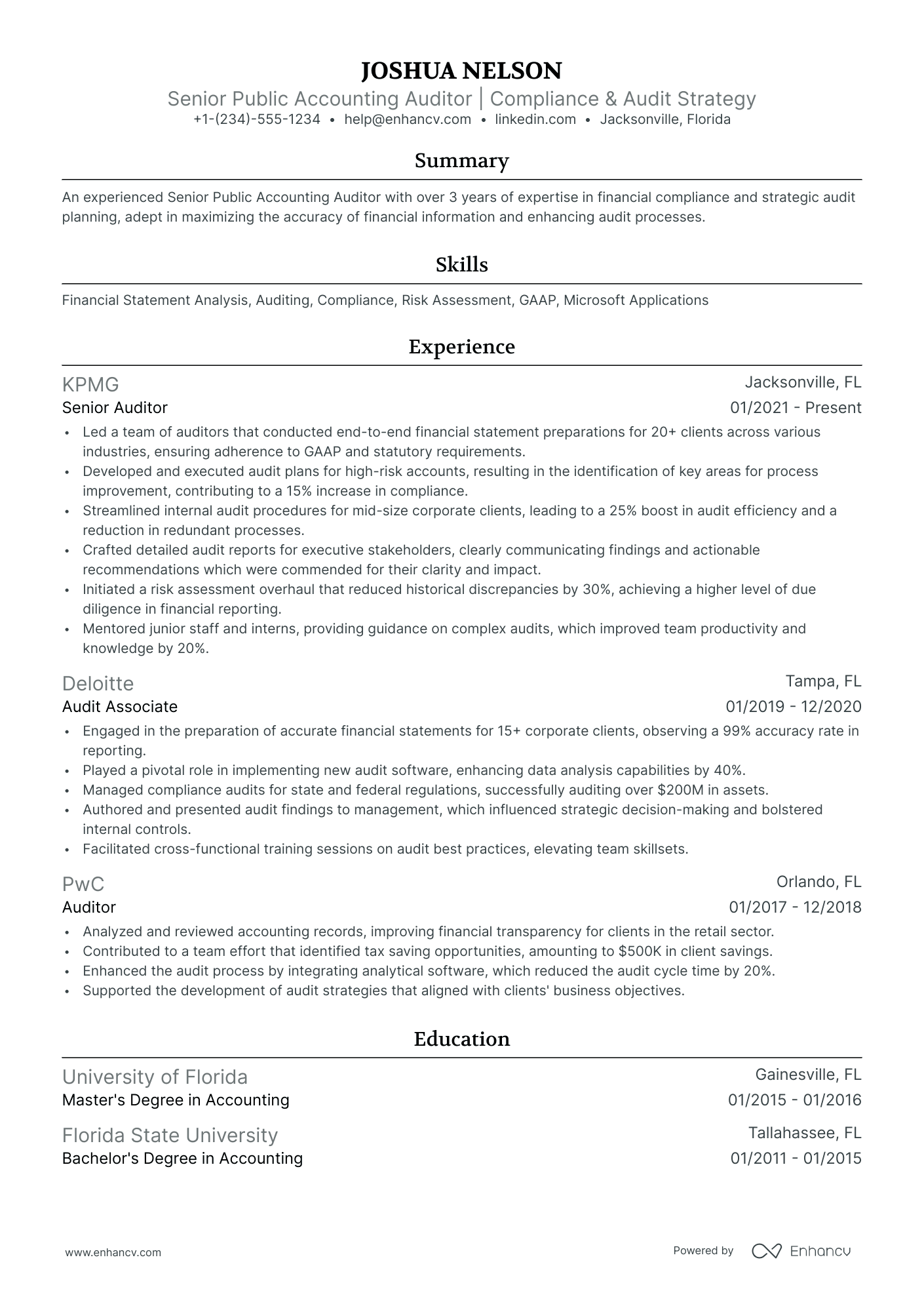 10 Public Accounting Auditor Resume Examples & Guide for 2026