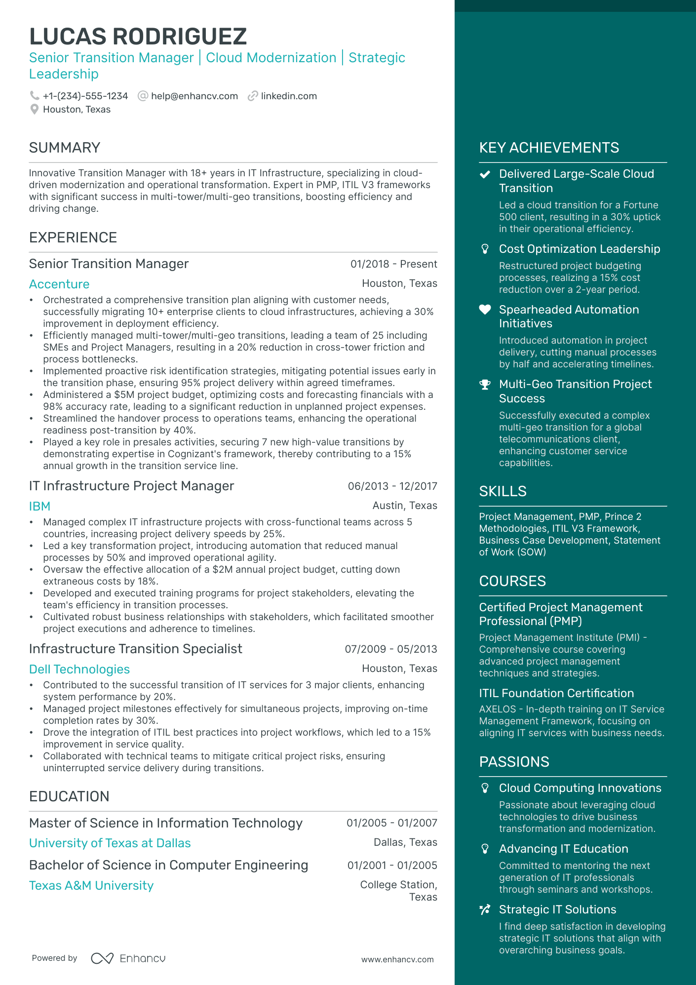 10 Transition Manager Resume Examples & Guide for 2025