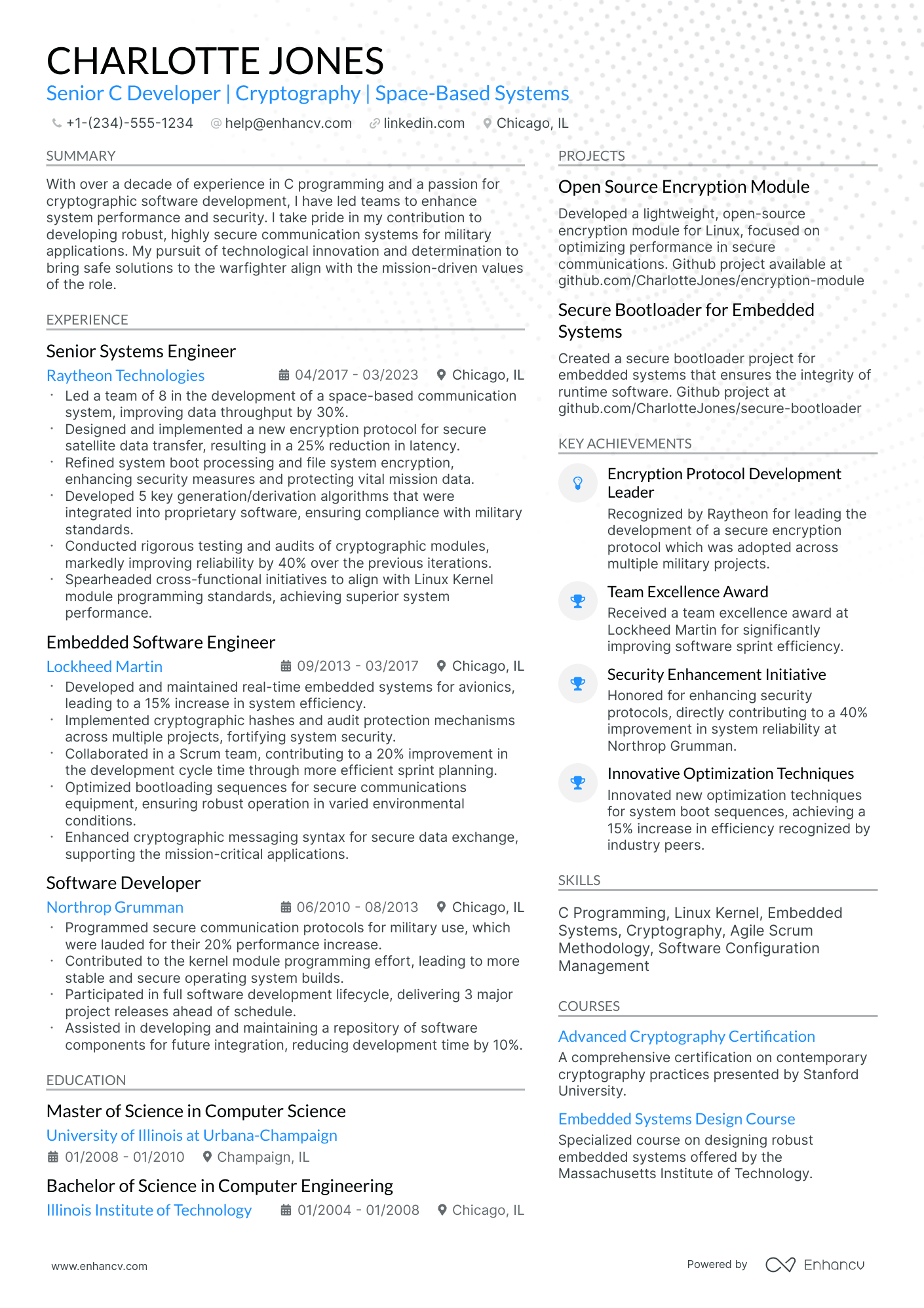 10 C Developer Resume Examples & Guide for 2025