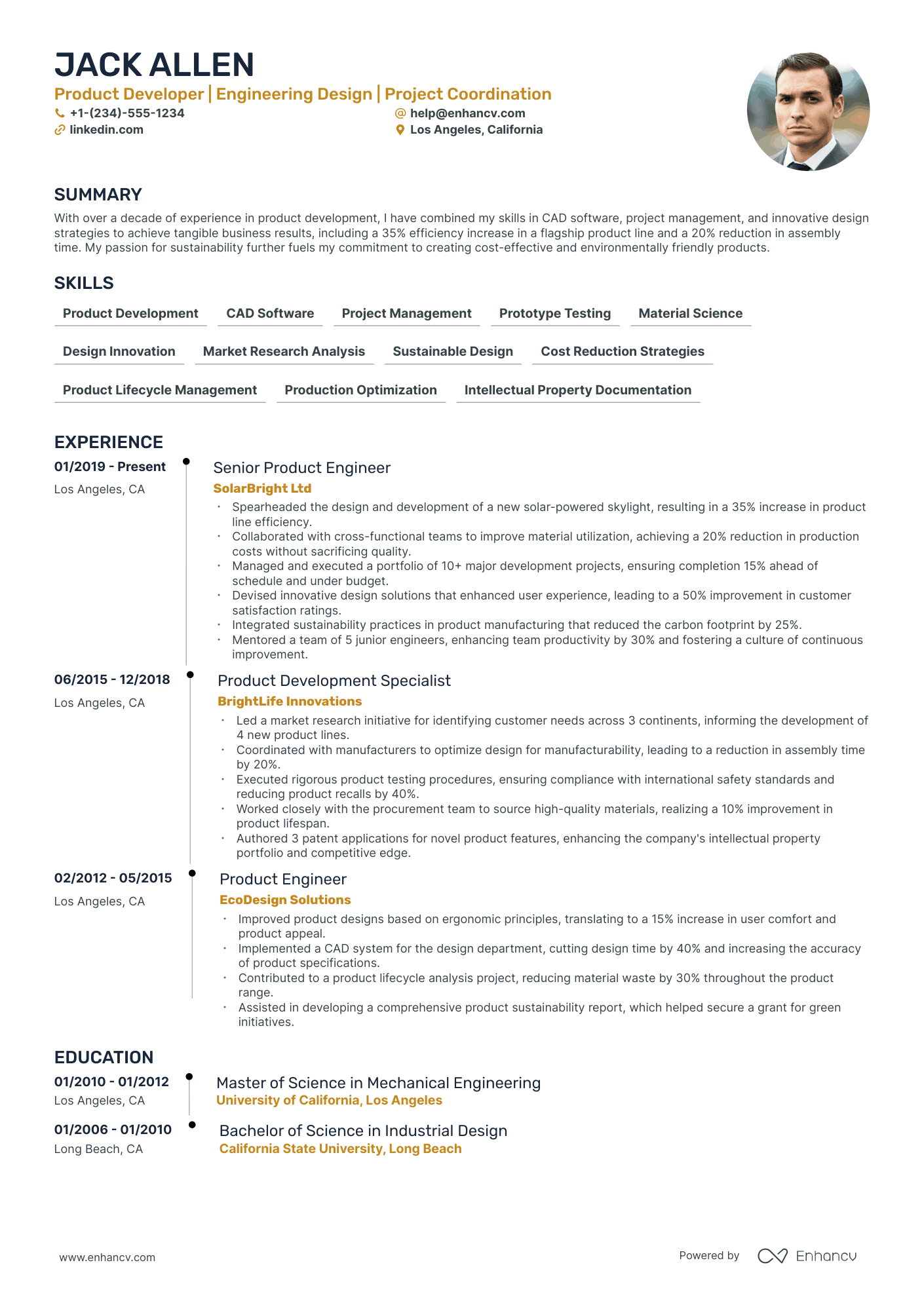 5 Product Developer Resume Examples & Guide for 2024