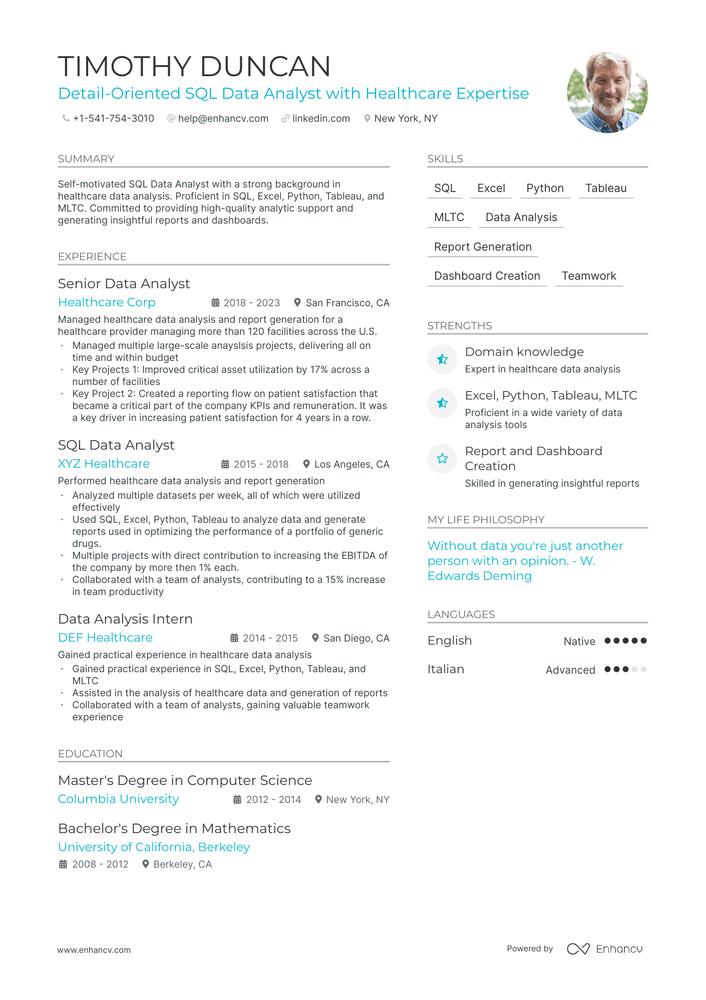 5 SQL Data Analyst Resume Examples & Guide for 2025