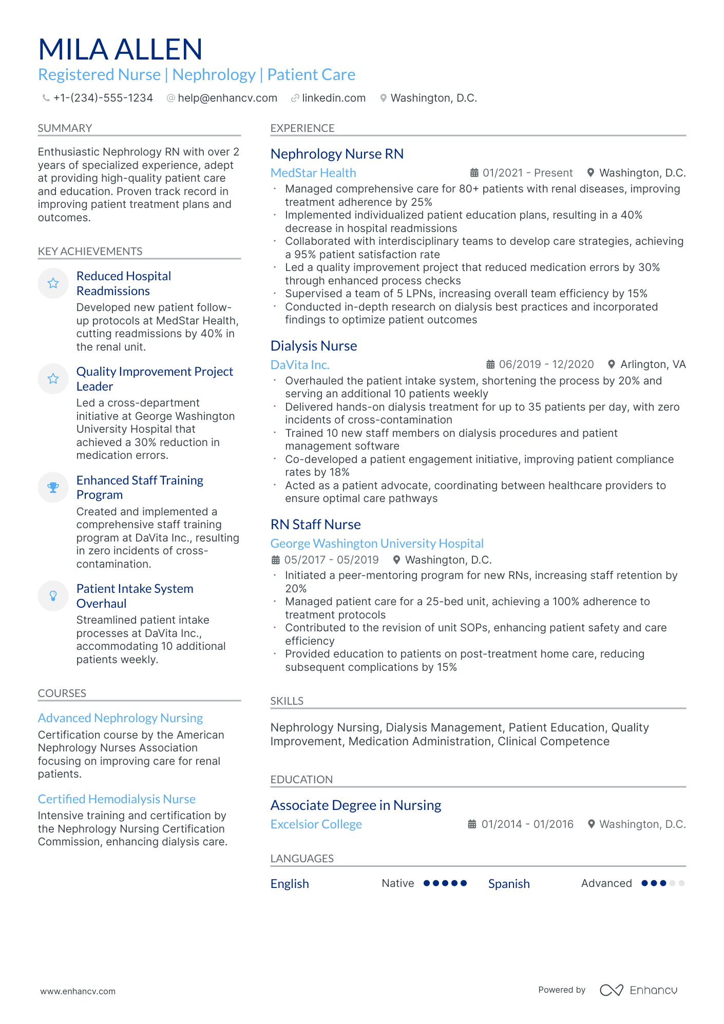 10 Hemodialysis Nurse Resume Examples & Guide for 2026