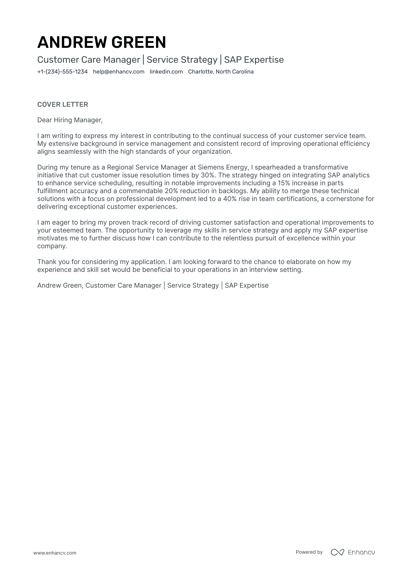 25 Professional Customer Service Cover Letter Examples and Template for ...