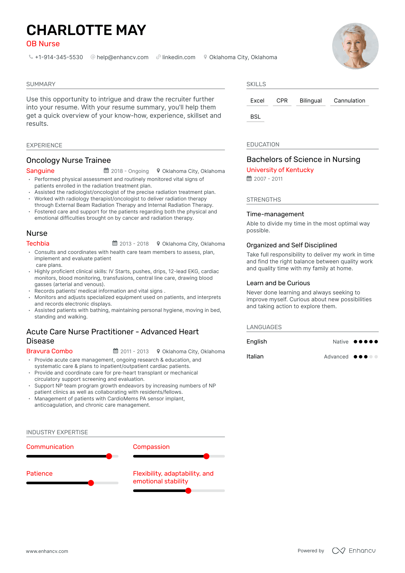 OB Nurse Resume Examples & Guide for 2023 (Layout, Skills, Keywords ...