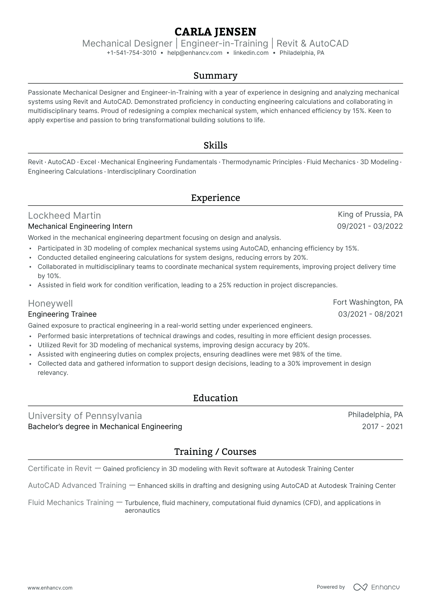 5 Engineer In Training Resume Examples & Guide for 2024