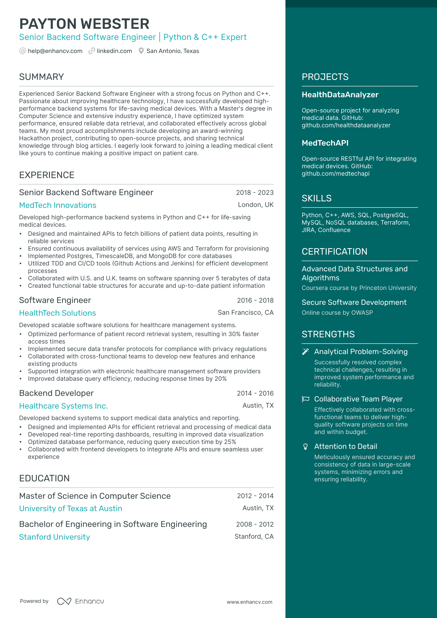 10 Infrastructure Engineer Resume Examples & Guide for 2025