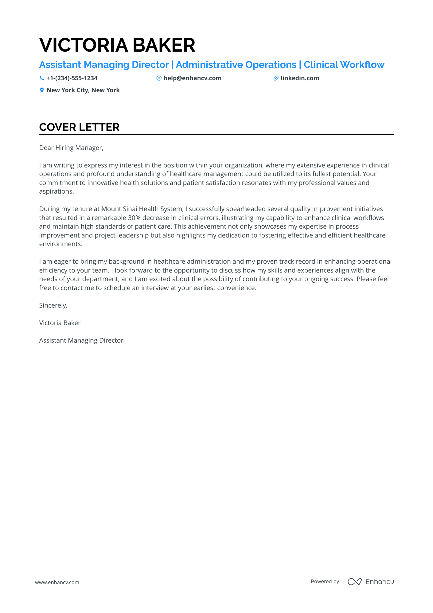 5 Professional Managing Director Cover Letter Examples and Template for ...