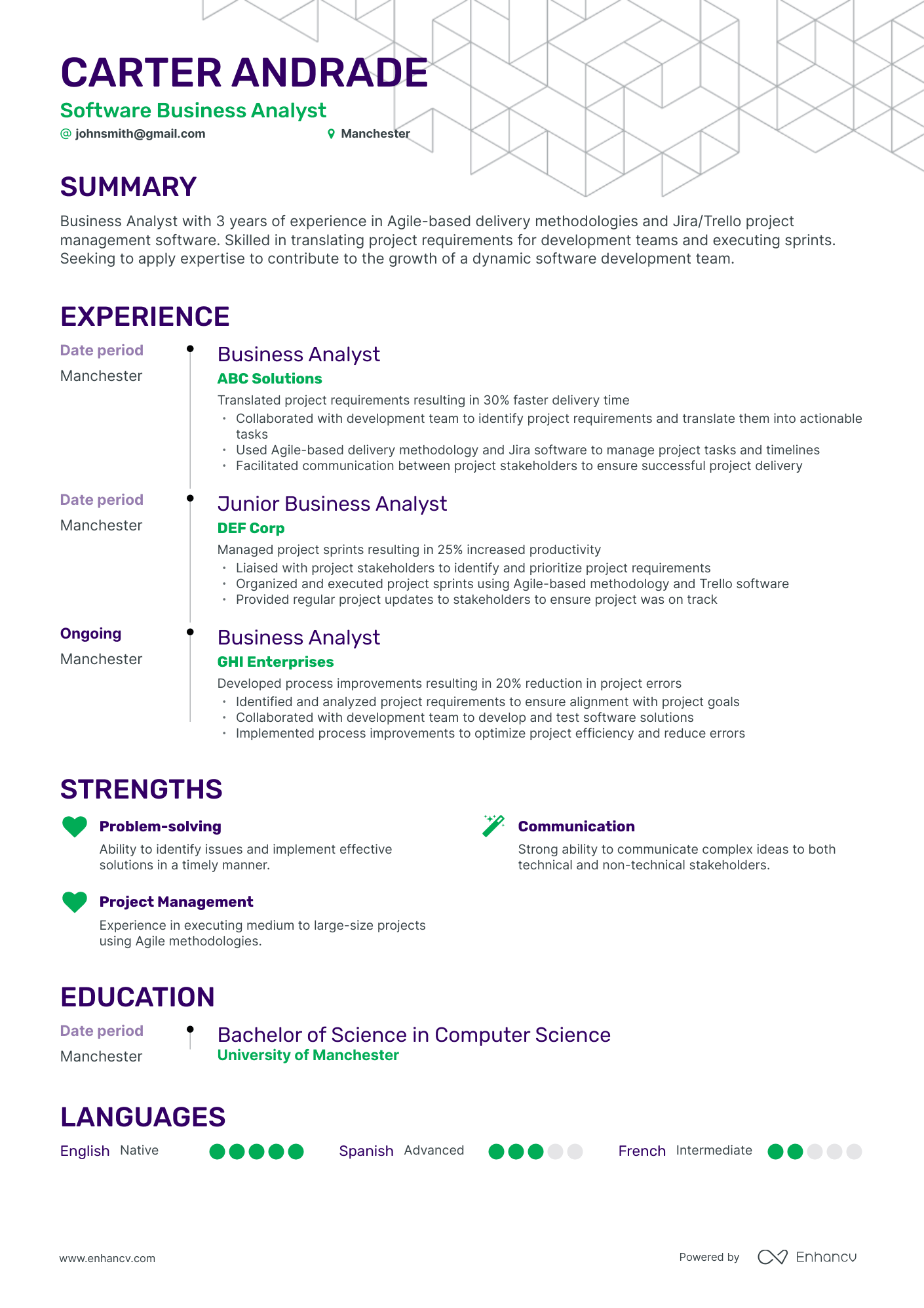 5 Software Business Analyst Resume Examples & Guide for 2023