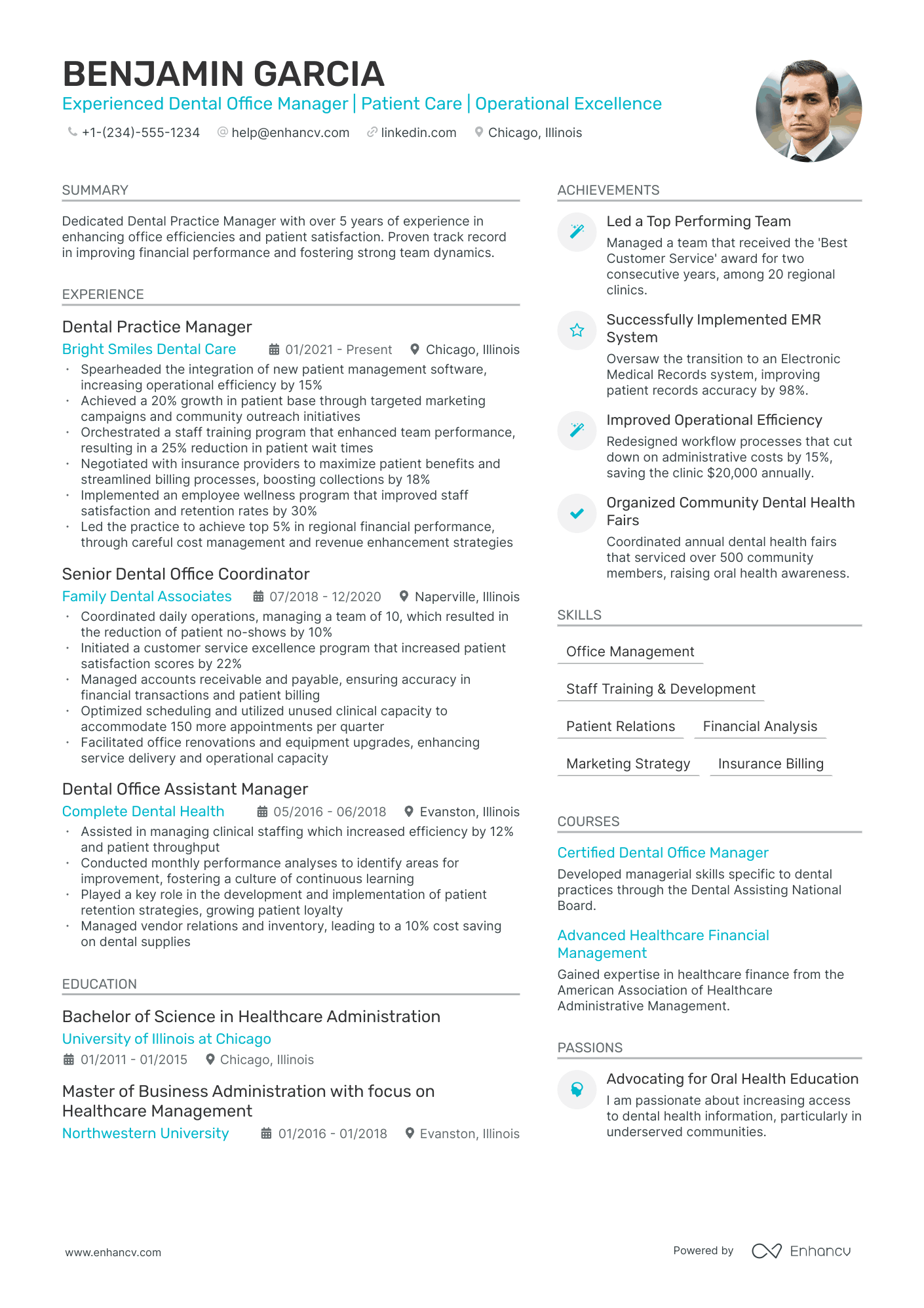 5 Dental Office Manager Resume Examples & Guide for 2024