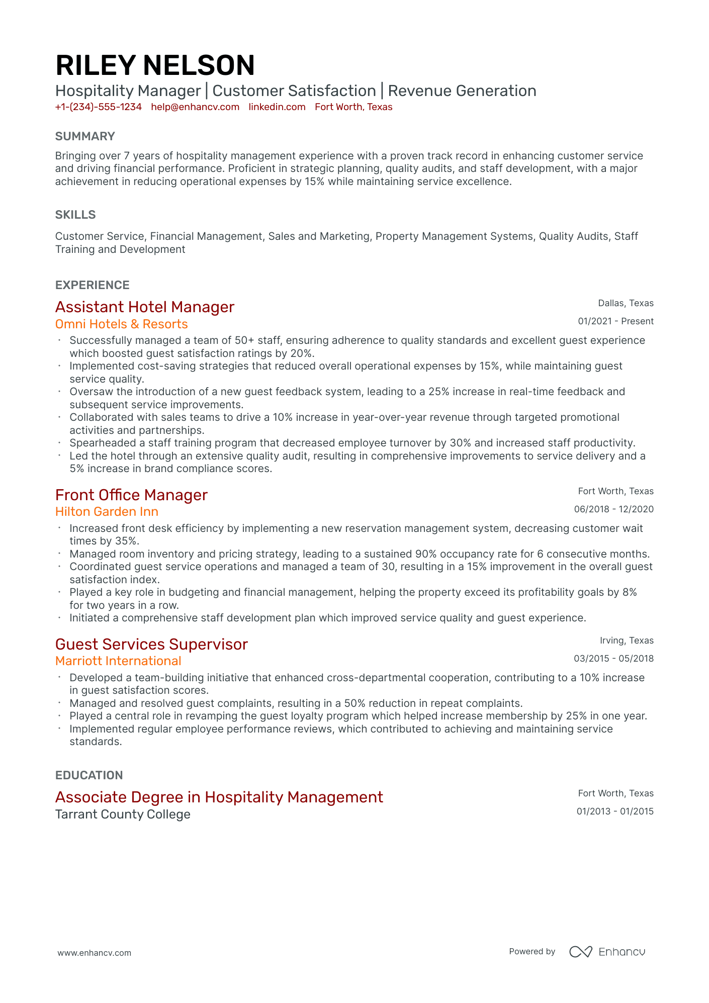 10 Assistant General Manager Resume Examples, Templates & Guide for 2026