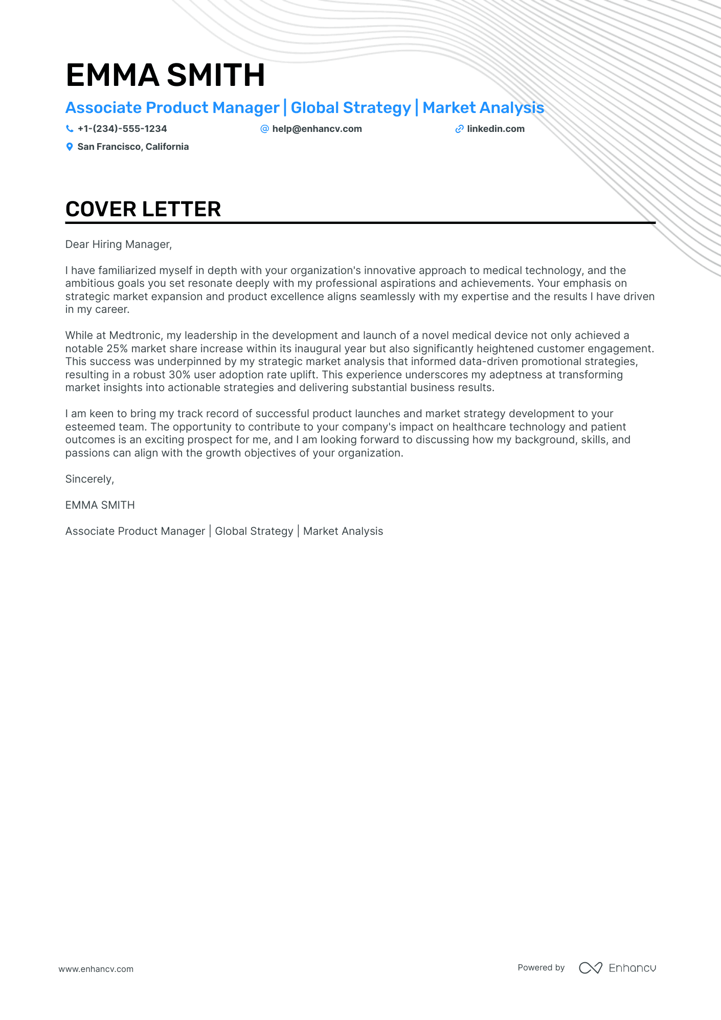 26 Professional Product Manager Cover Letter Examples and Template for ...