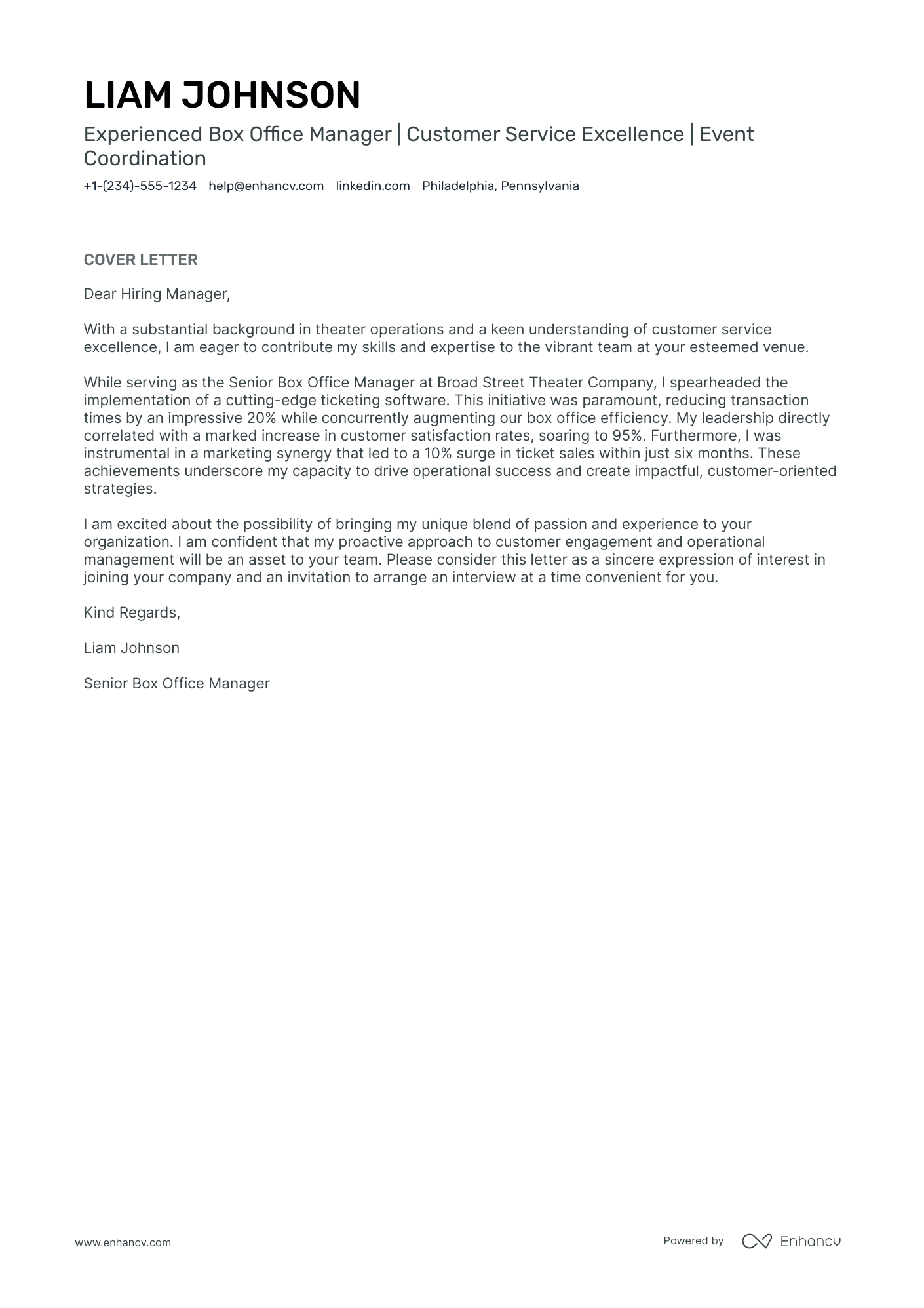 13 Professional Restaurant Manager Cover Letter Examples and Template ...