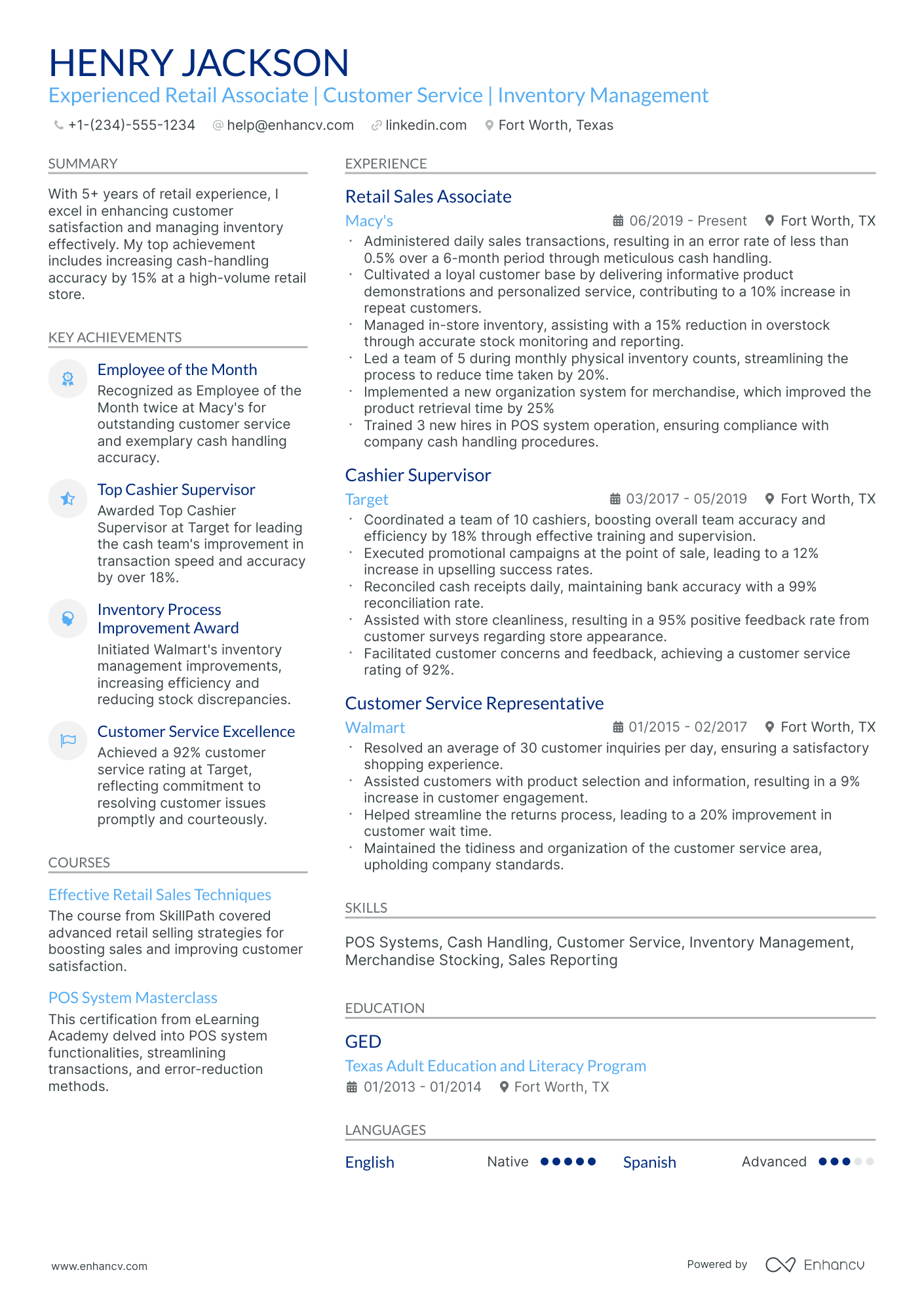 10 Sales Cashier Resume Examples & Guide for 2026